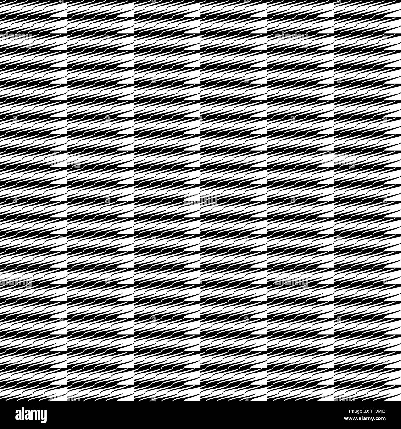 Monochromatic pattern with wavy, undulating stripes Stock Photo - Alamy