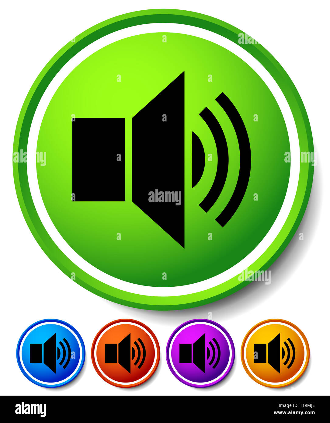 Eps 10 Vector Illustration of Speaker, notification icons. Speaker ...