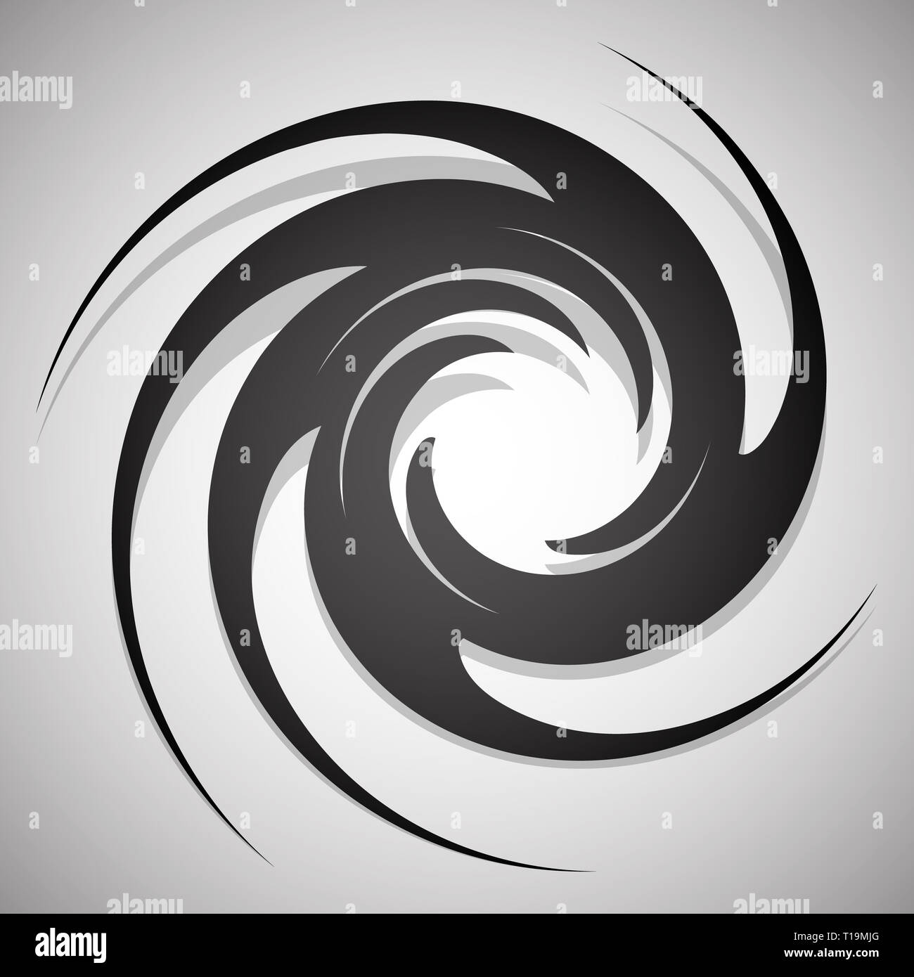 Abstract twisting, circular shape isolated on white Stock Photo - Alamy