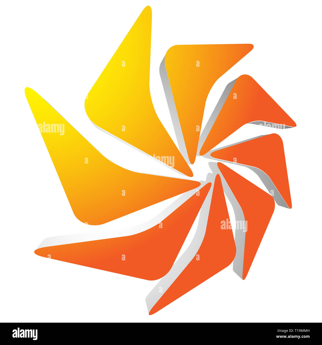 Abstract 3d rotating shape, editable vector illustration Stock Photo ...