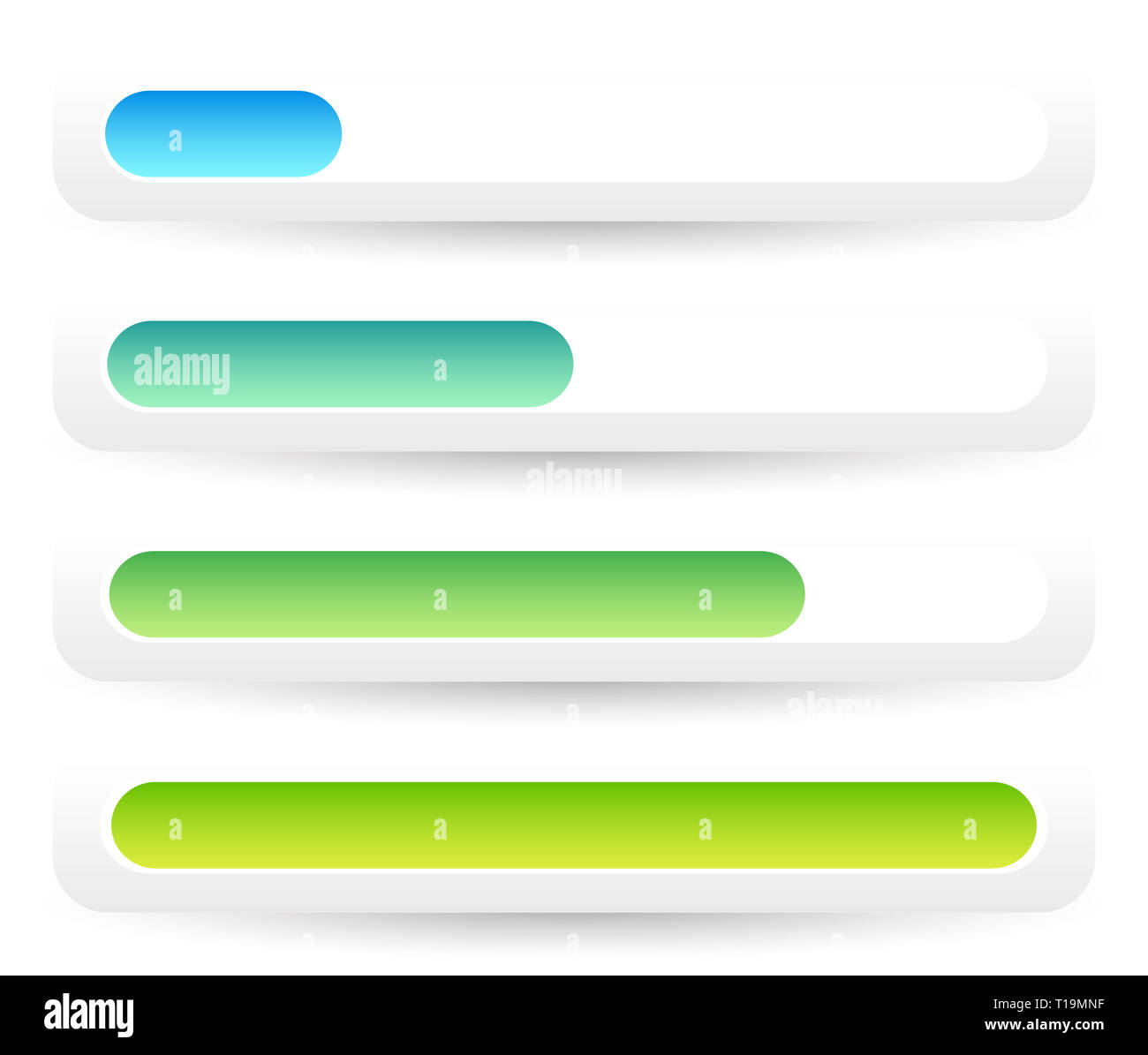 Horizontal Progress, Loading Bars. Meters, Level Indicators Stock Photo - Alamy