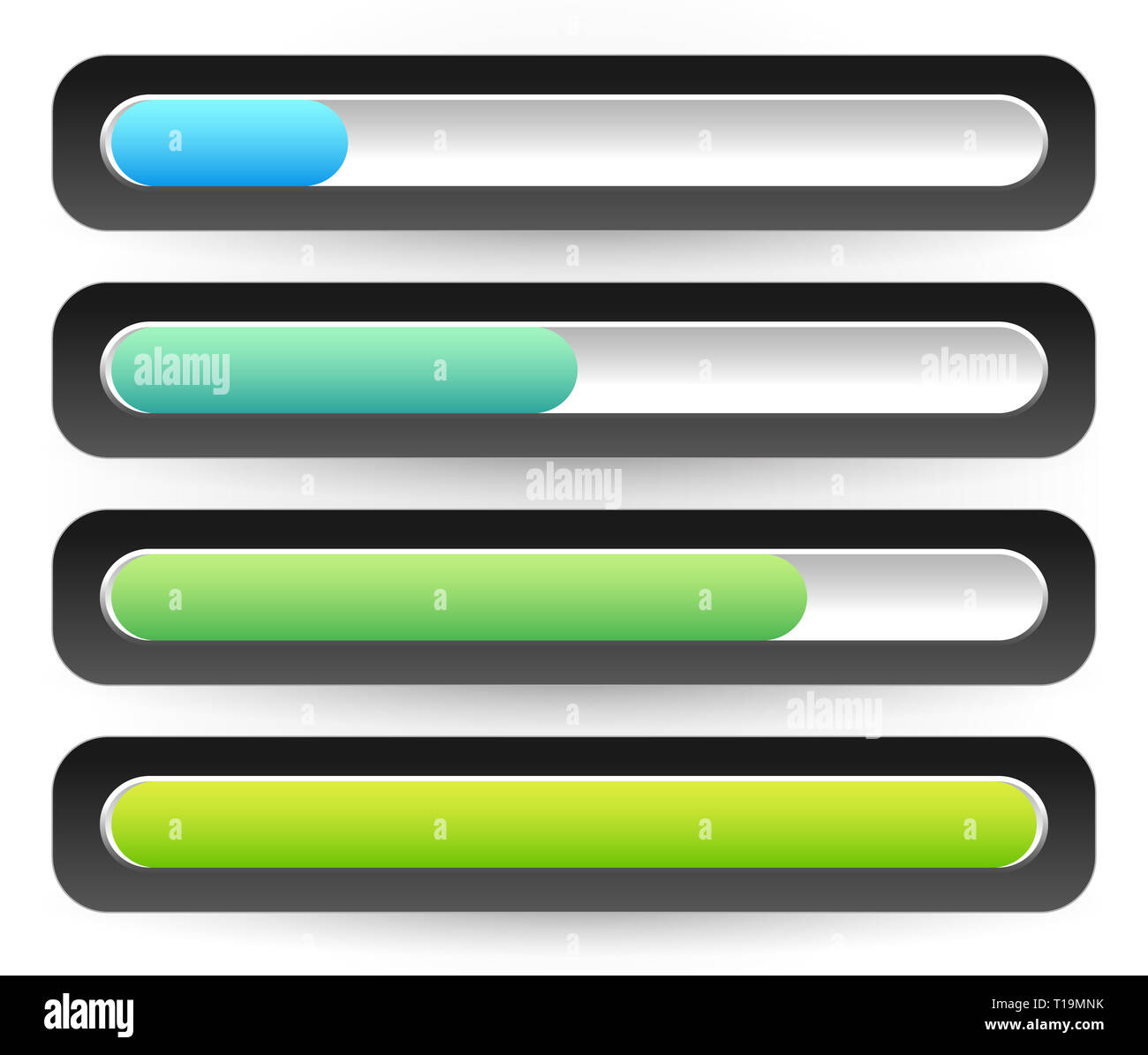Horizontal Progress, Loading Bars. Meters, Level Indicators Stock Photo ... Horizontal Progress, Loading Bars. Meters, Level Indicators Stock Photo ...
