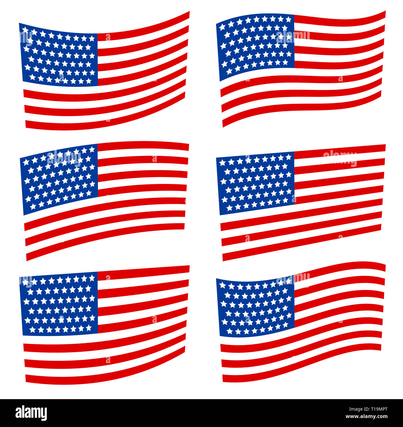 Flag of United States. editable vector Stock Photo - Alamy