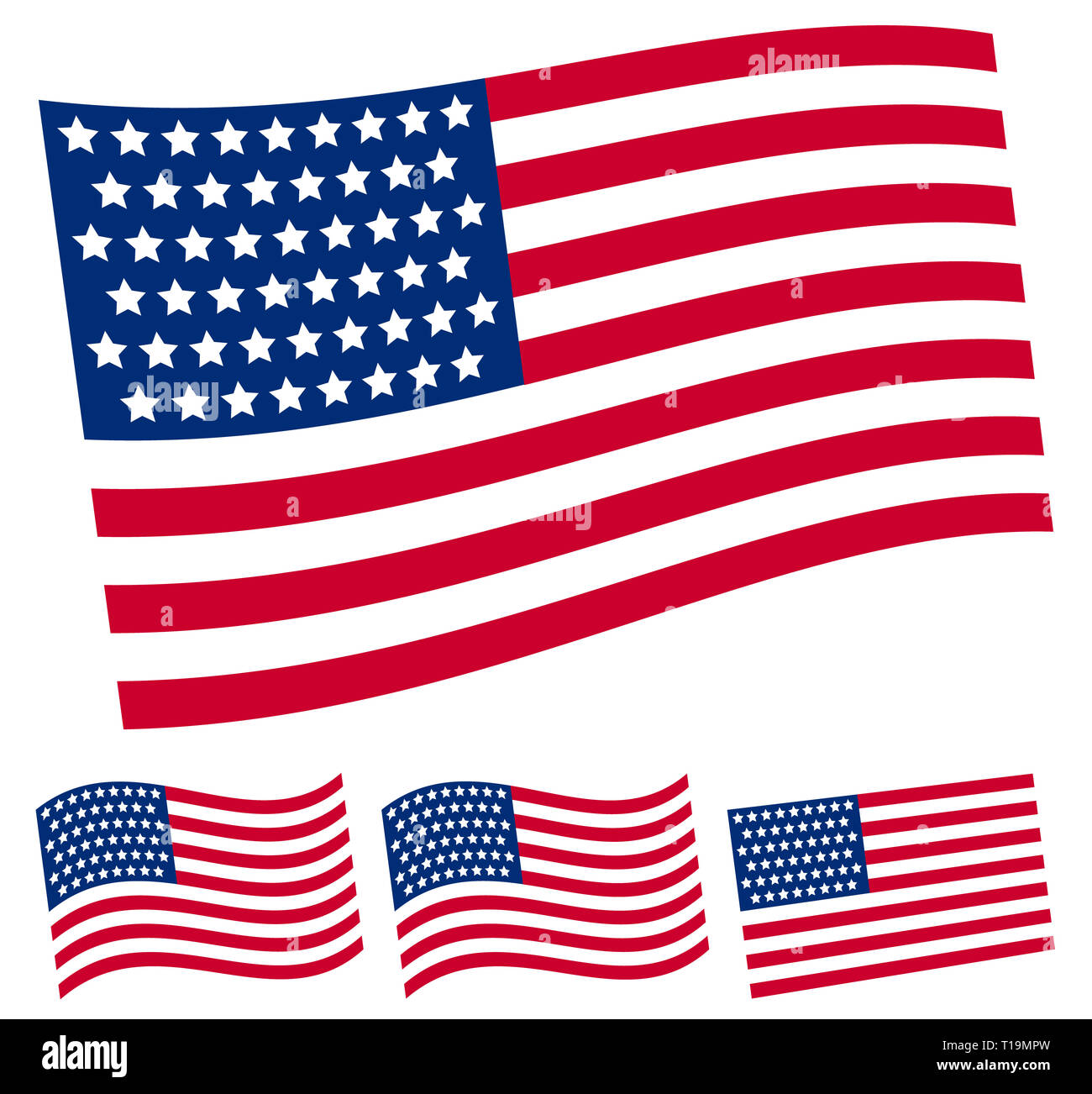 Flag of United States. editable vector Stock Photo - Alamy