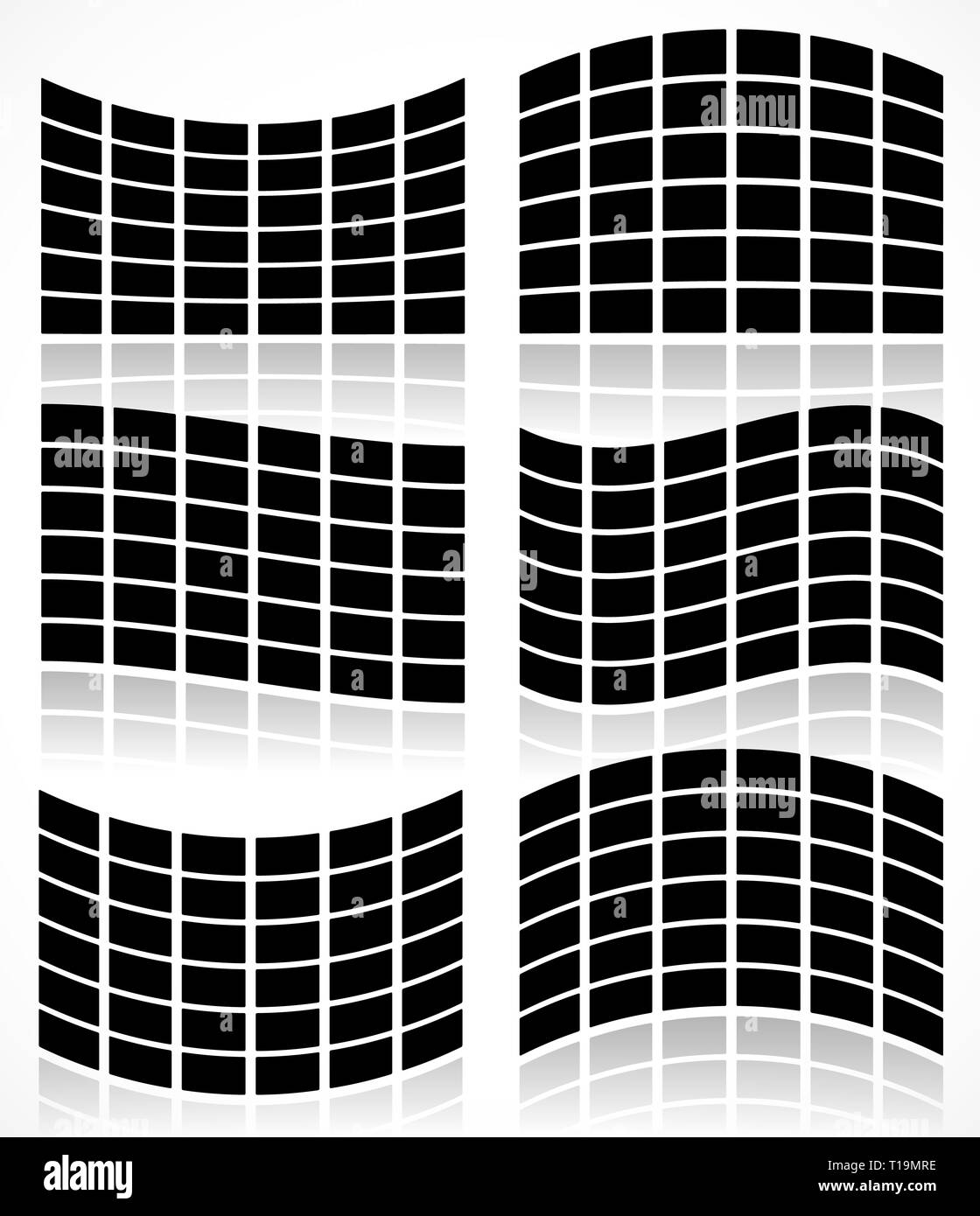 Set of Flat Video Walls with distortion effects Stock Photo - Alamy