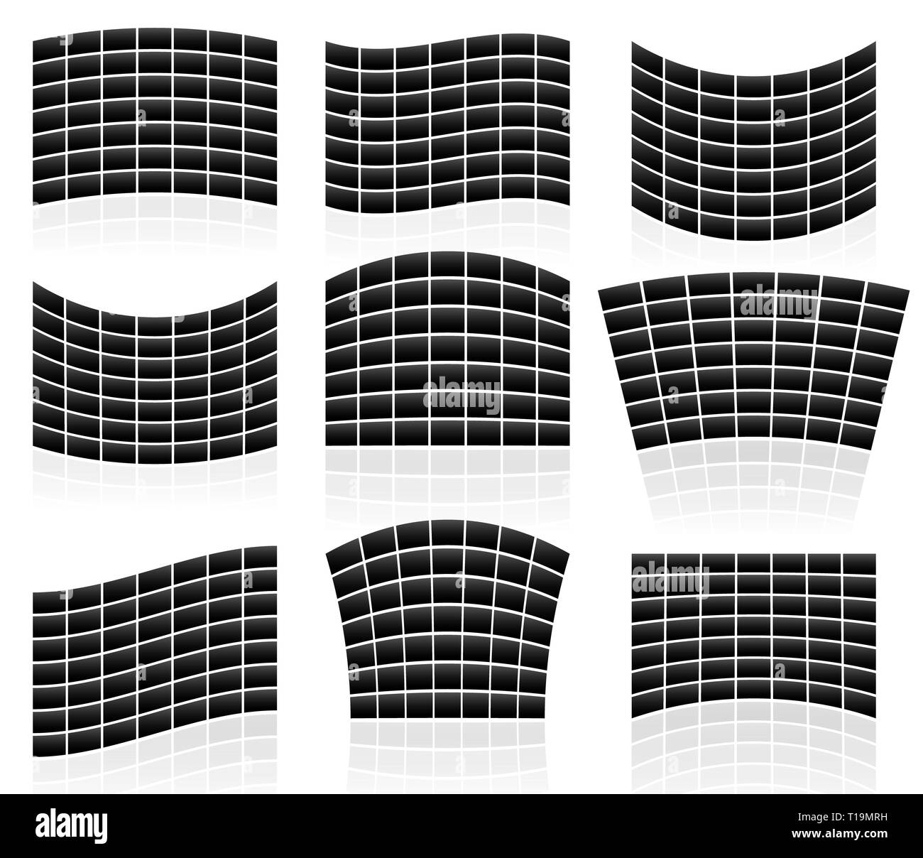 Set of Flat Video Walls with distortion effects Stock Photo - Alamy