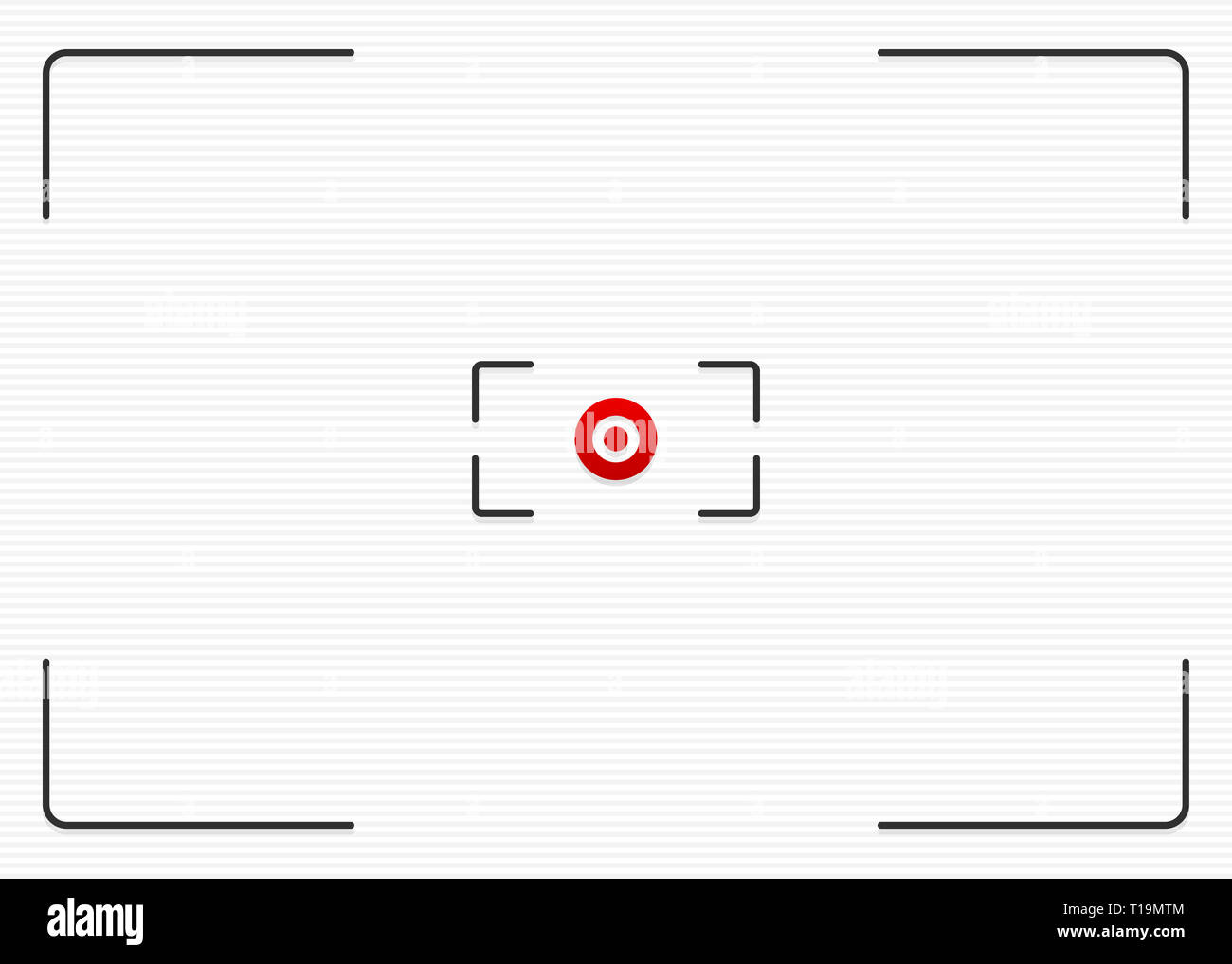Striped background with thin lines and target mark, cross hair. Red dot ...