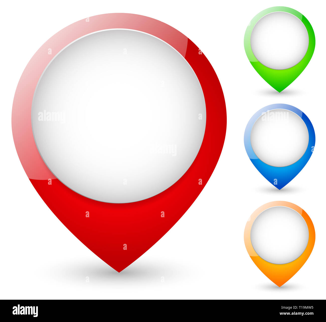 Modern map markers. vector illustration Stock Photo - Alamy
