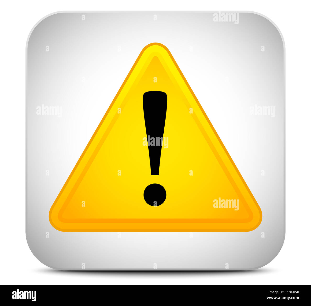 Triangle warning sign with exclamation point. Forewarn, caution ...