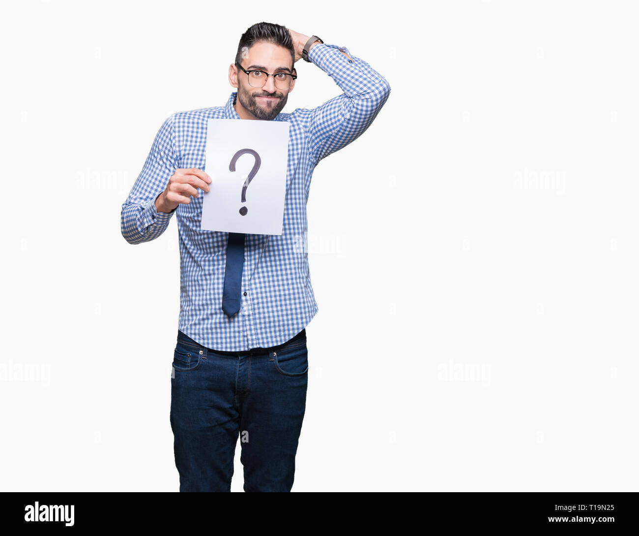 Man question mark over head hi-res stock photography and images - Alamy