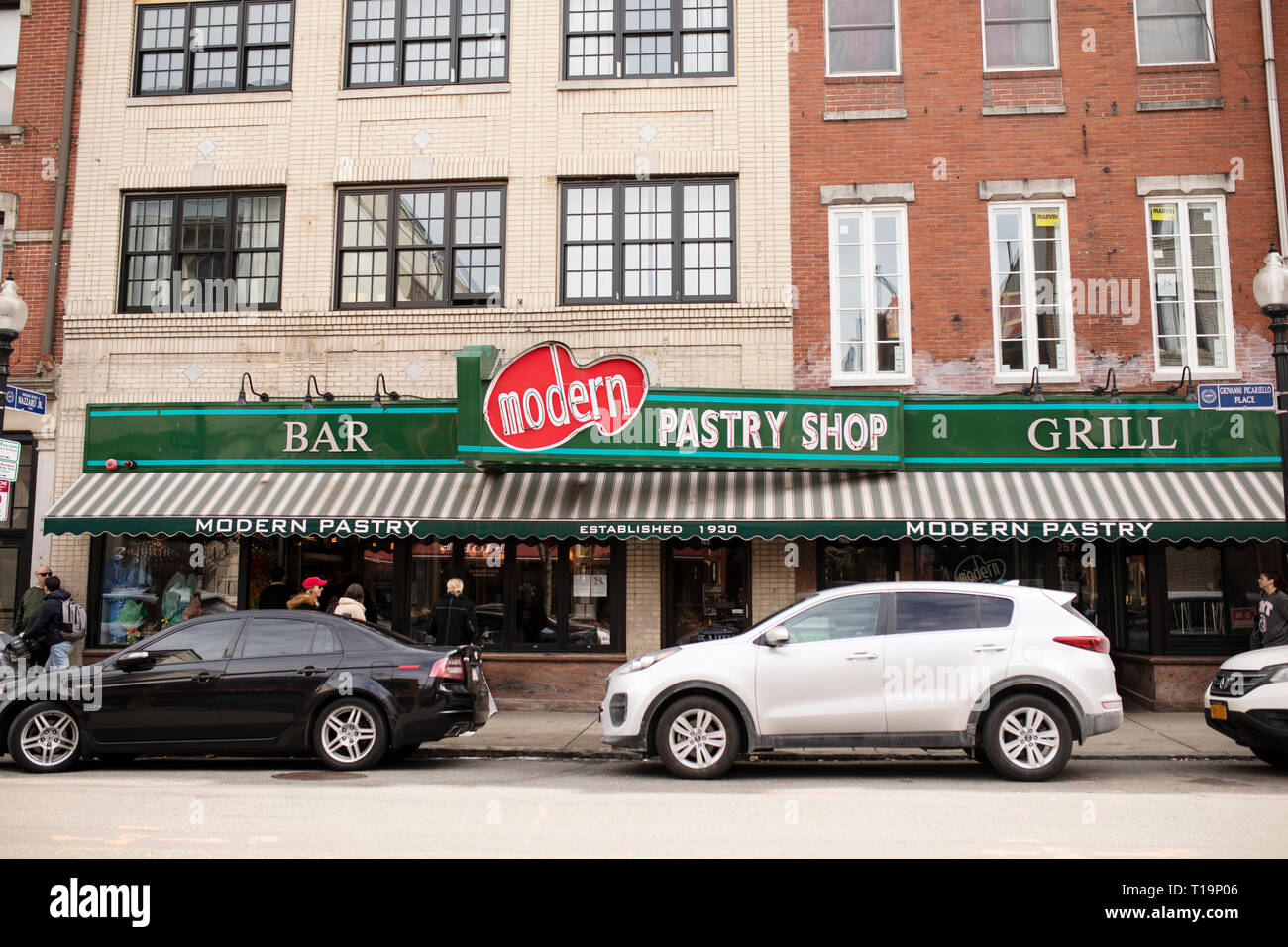Outside the Modern Pastry Shop on Hanover Street in the North End in ...