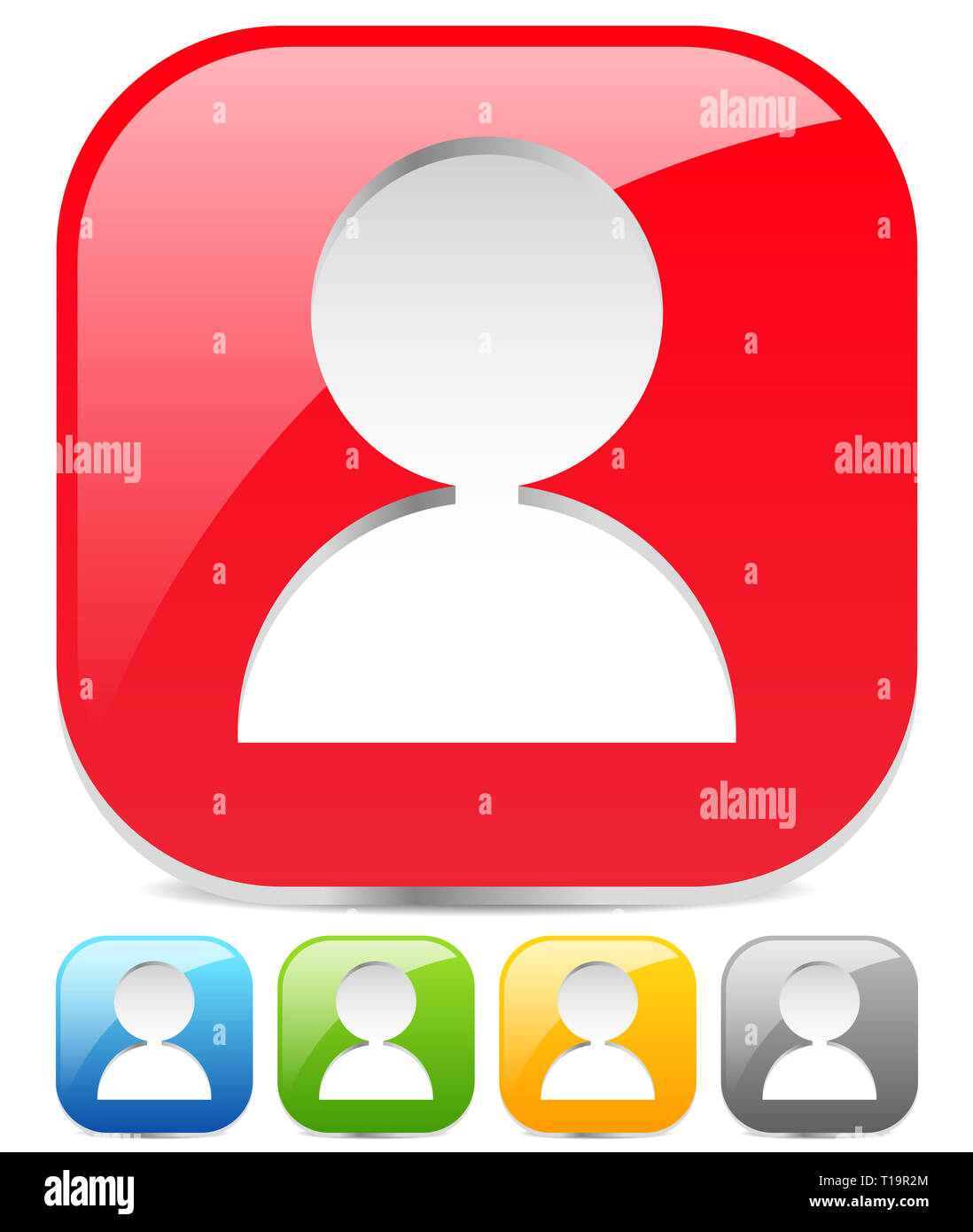 Character, user icon with various colors included Stock Photo - Alamy