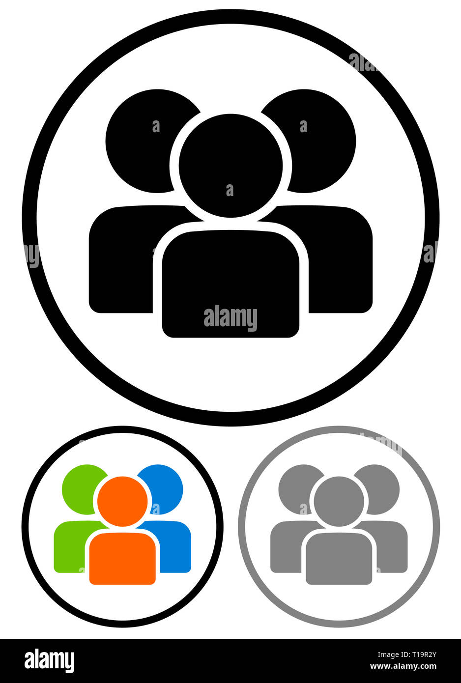 Simple characters, figures, group graphics Stock Photo - Alamy