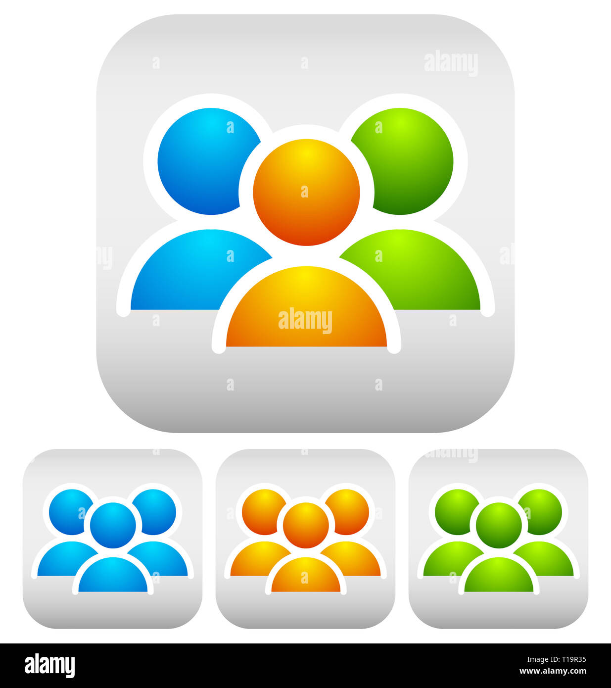 Characters, community icons Stock Photo - Alamy