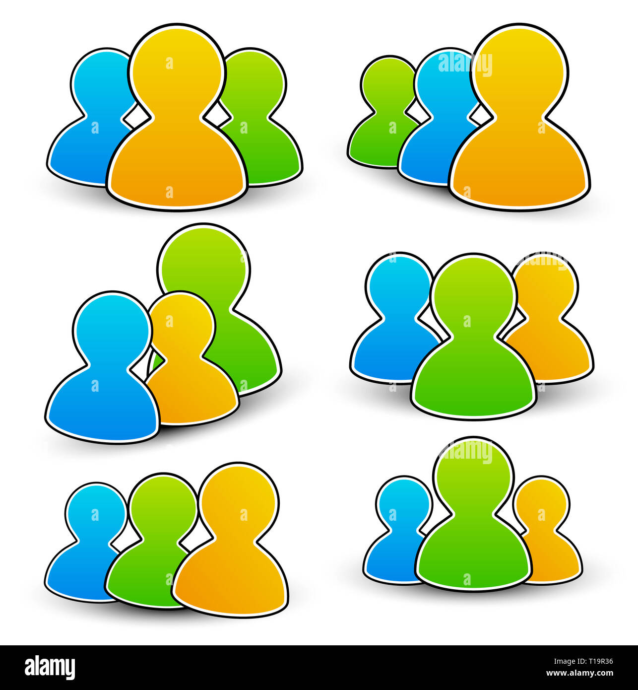 Characters, community icons Stock Photo - Alamy