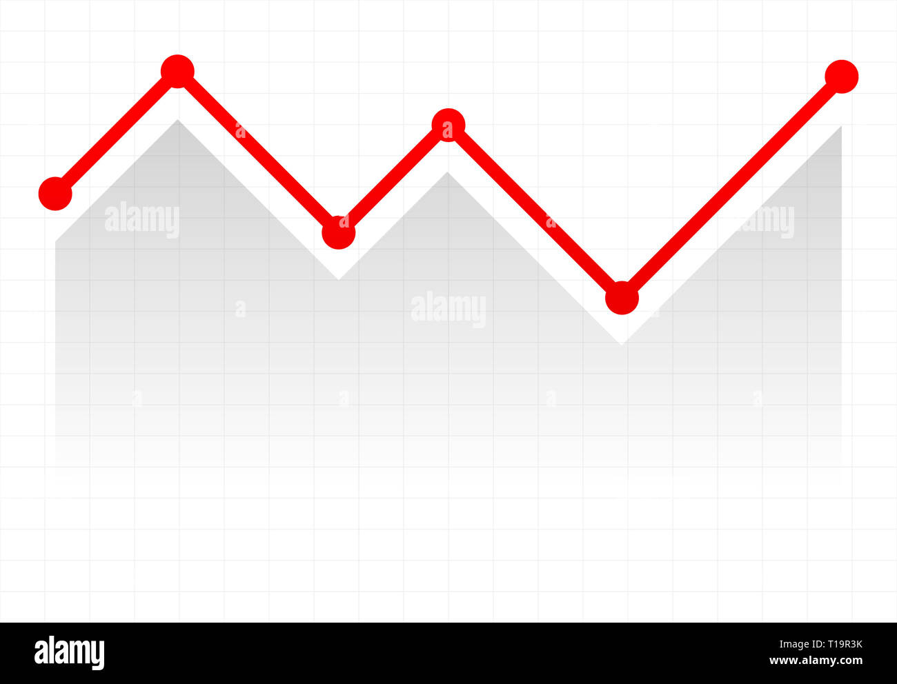 Line graph element. Graph, chart over gridded background. Vector Stock ...