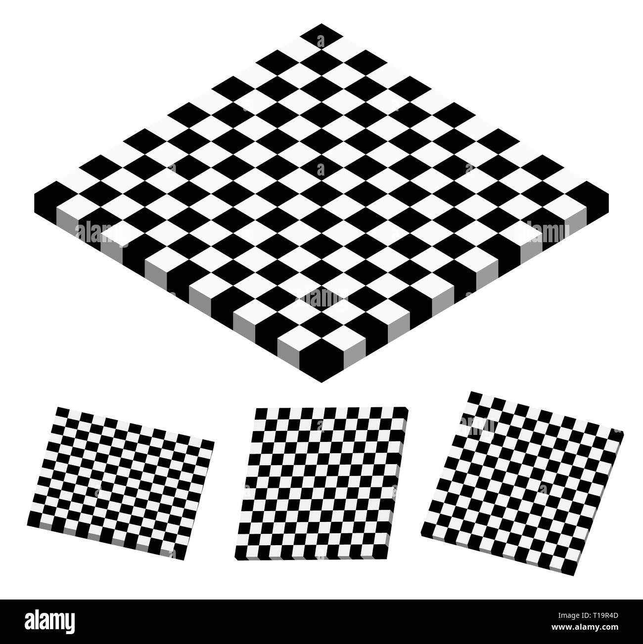 Checkered objects, checkered boards Stock Photo - Alamy