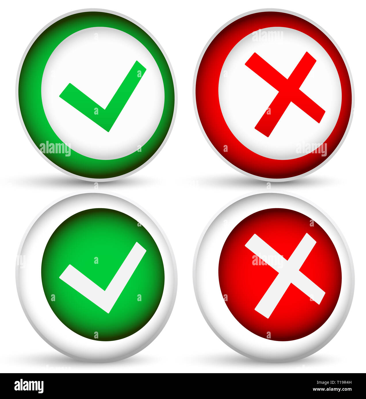 Checkmark and x concepts Stock Photo - Alamy