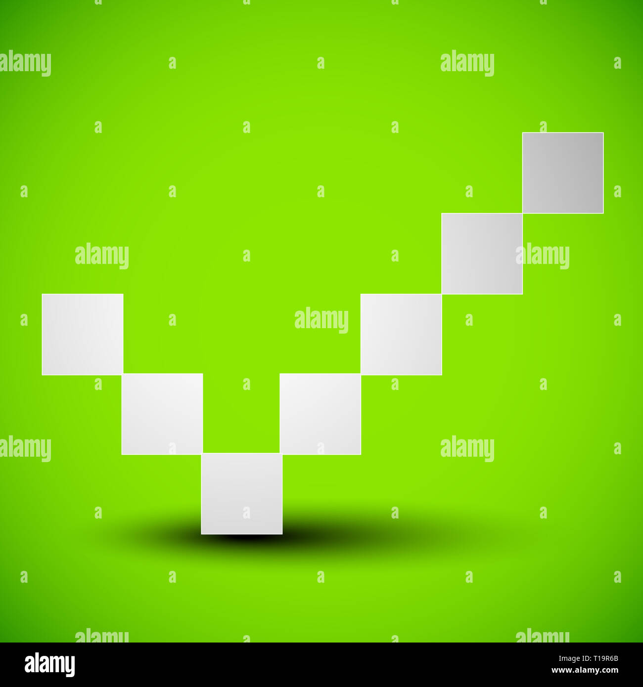 Green check mark, tick sign. Correct, right, confirmation, affirmation ...