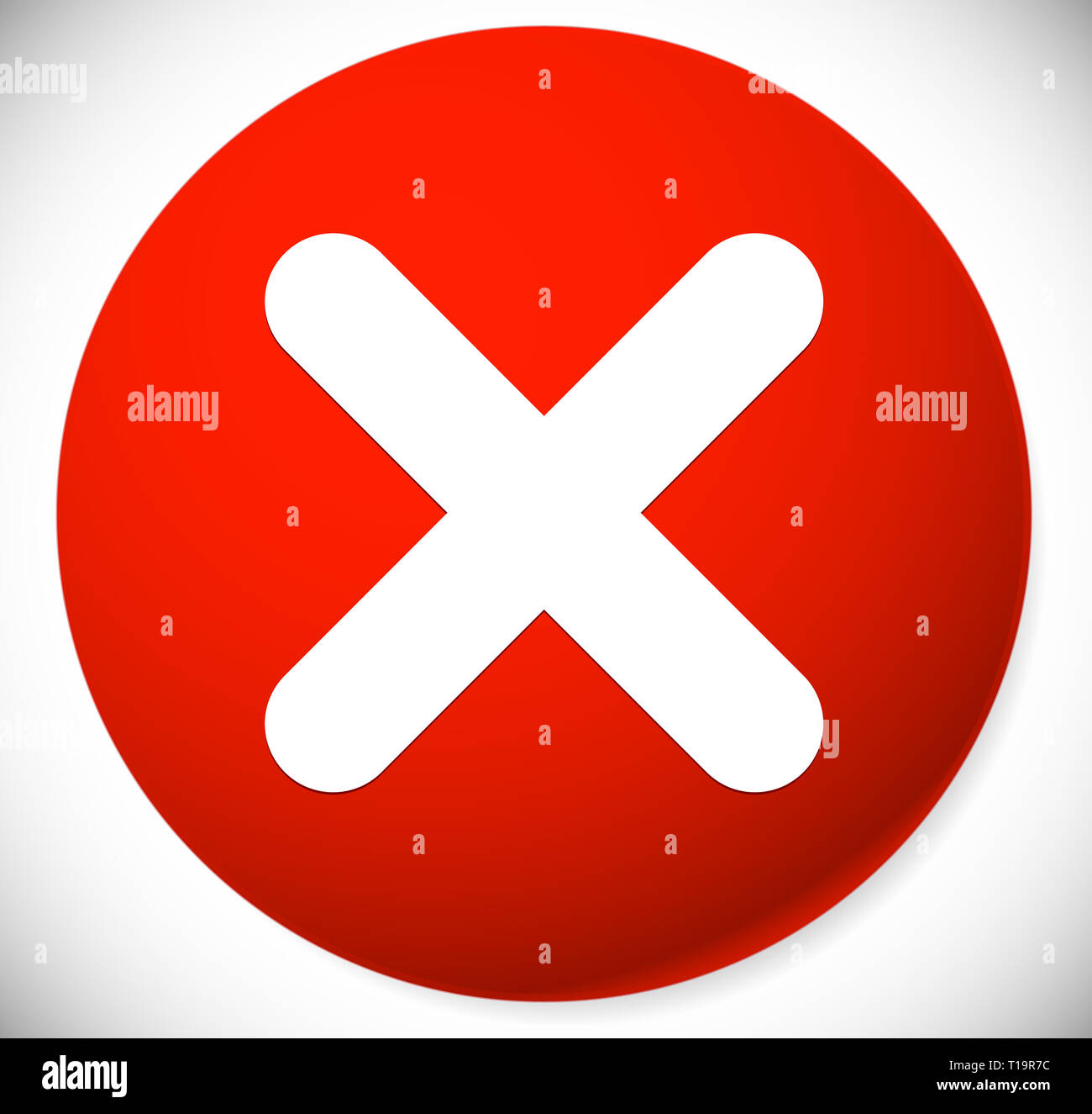 Eps 10 vector illustration of Red cross, X shape, X letter icon. Remove ...