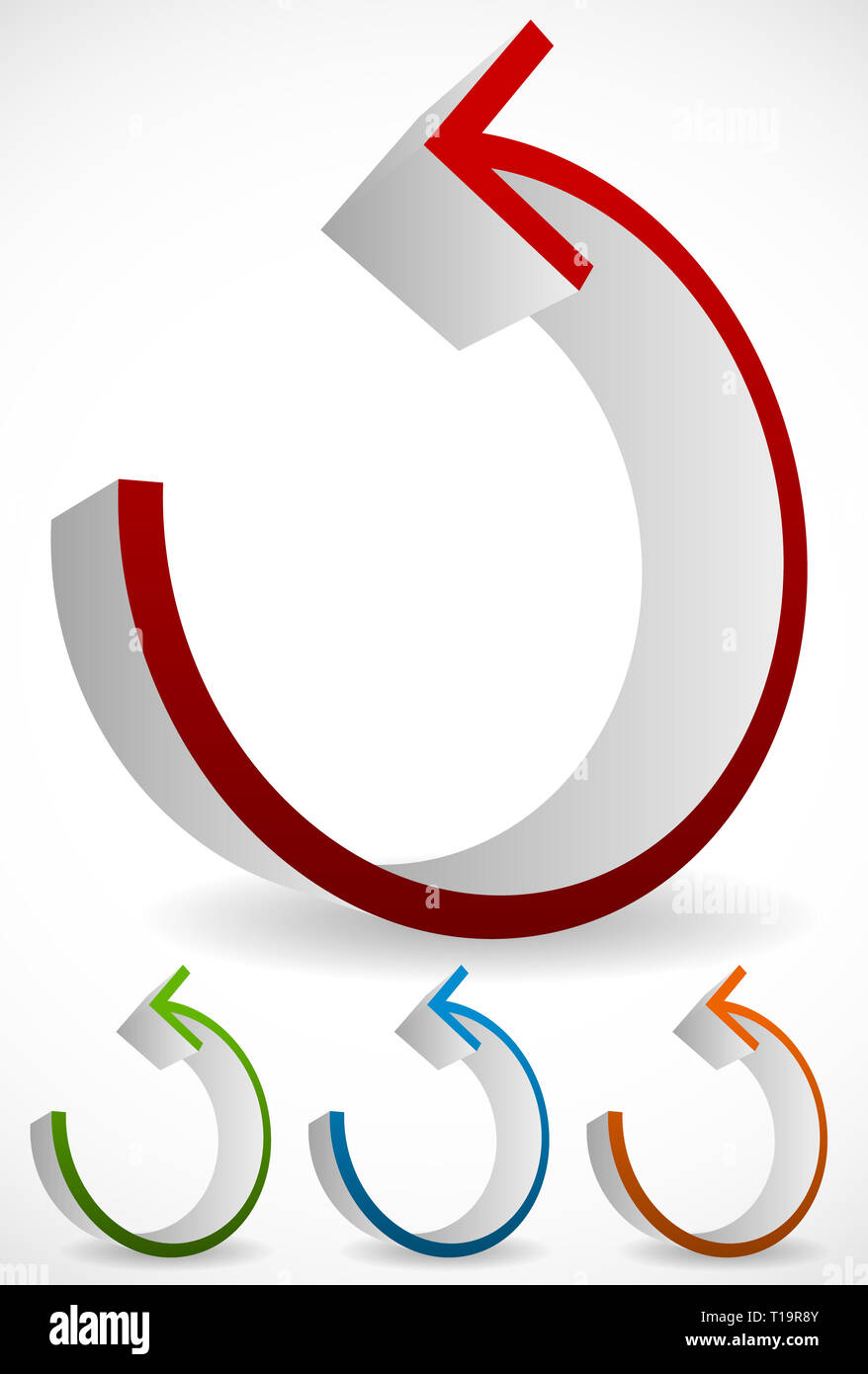 Circular, reverse arrow Stock Photo - Alamy