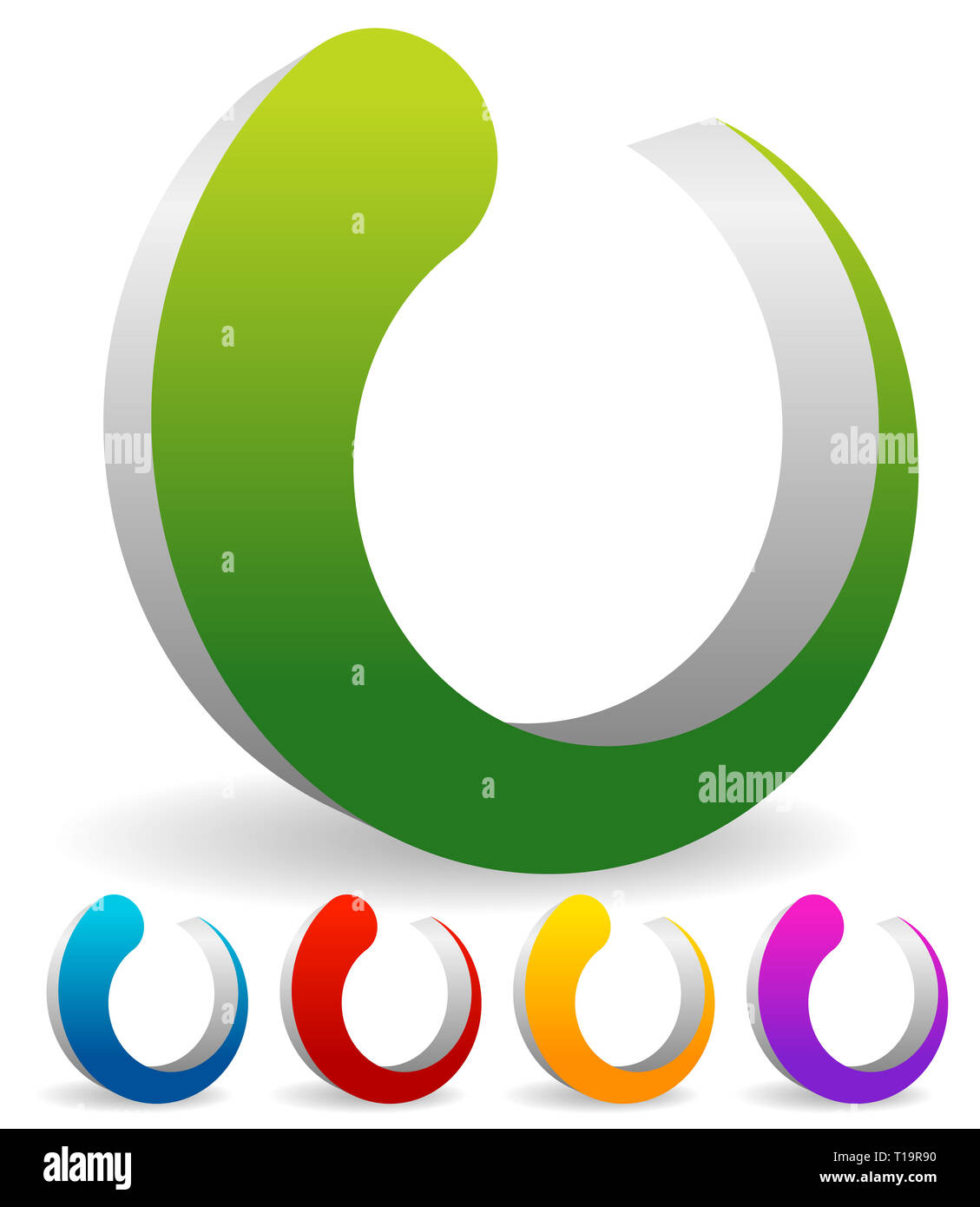 3d circle round shapes rotating hi-res stock photography and images - Alamy