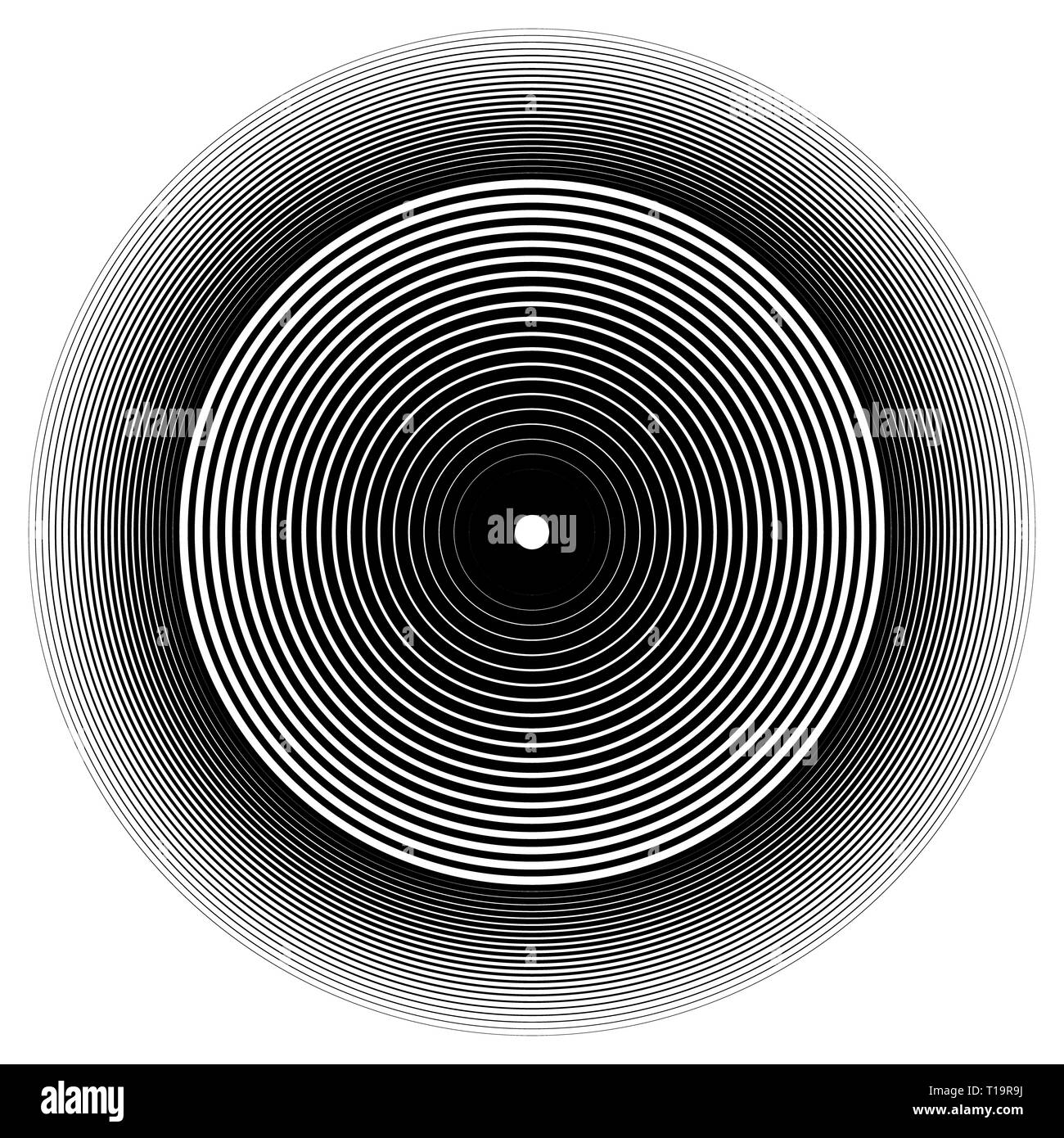 Abstract circle element. Concentric circles, ripple effect. Vector ...