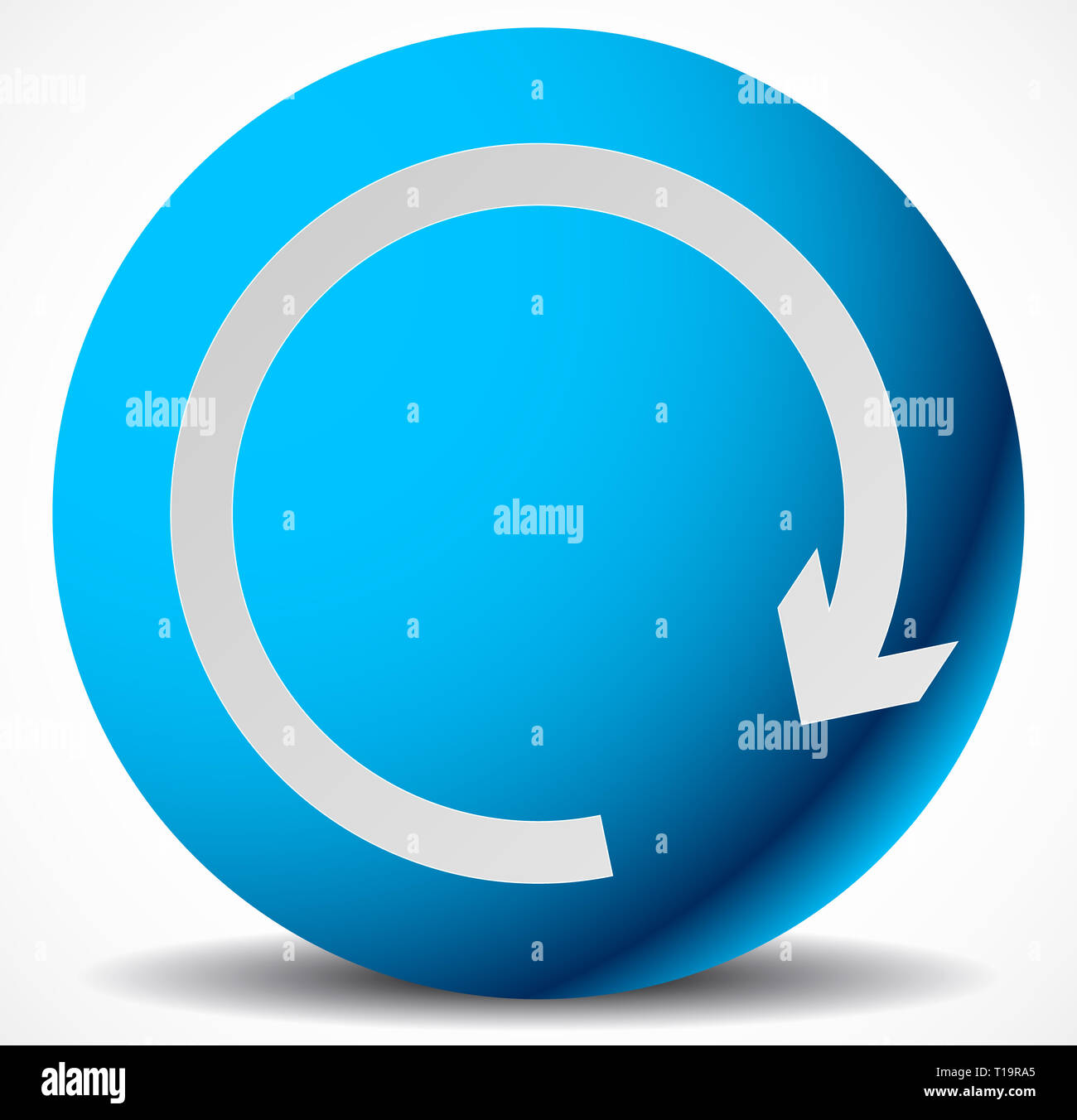 Circular arrow clockwise. Editable vector. Arrow icon, arrow button ...