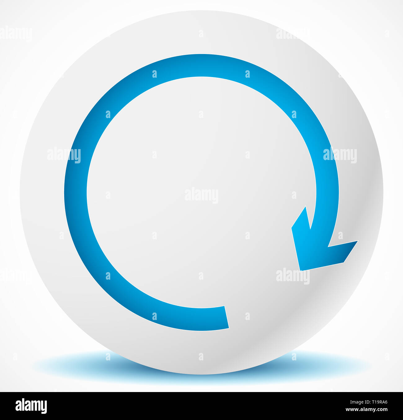 Circular arrow clockwise. Editable vector. Arrow icon, arrow button ...