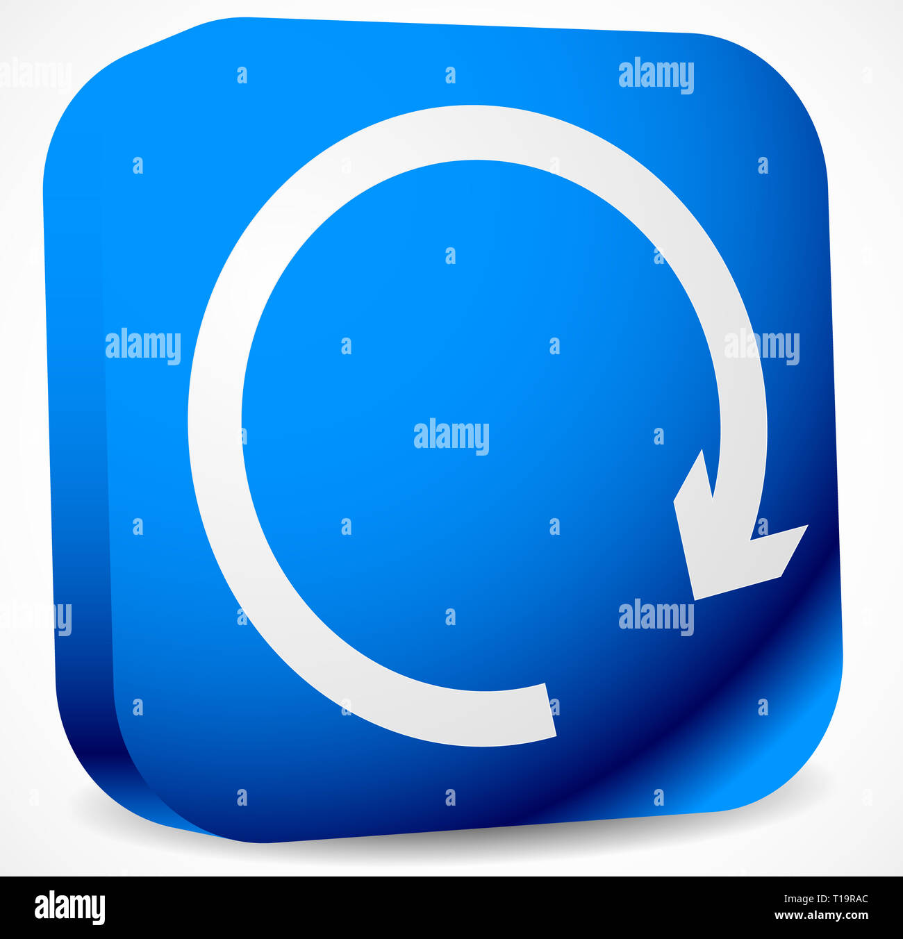 Circular arrow clockwise. Editable vector. Arrow icon, arrow button ...