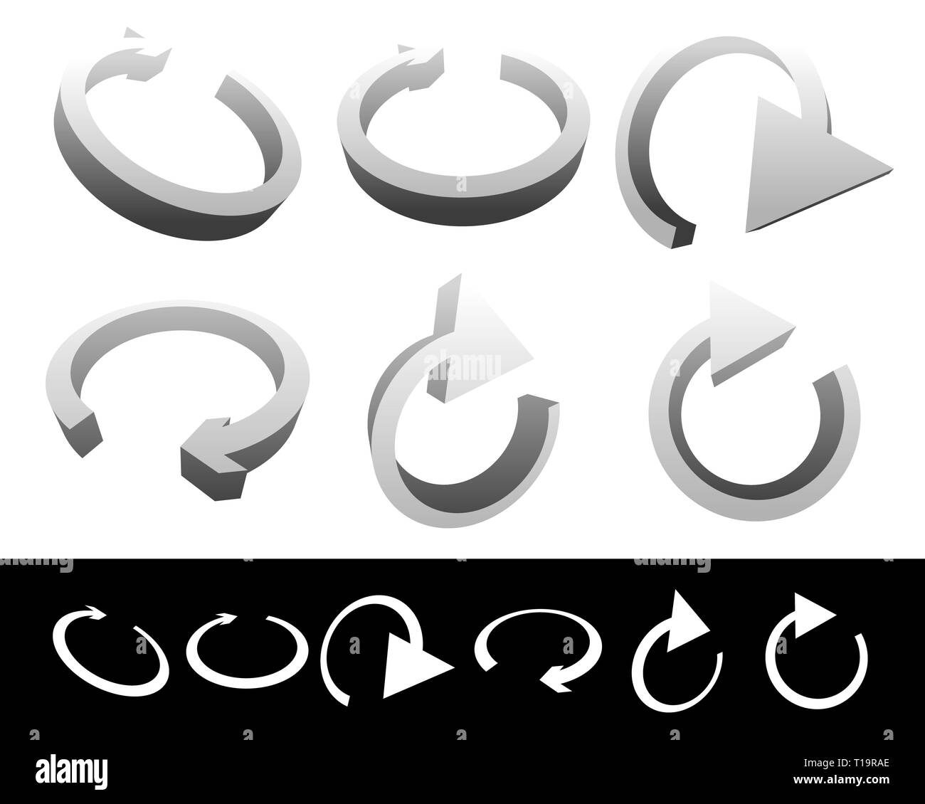 Circular arrow clockwise. Editable vector. Arrow icon, arrow button ...