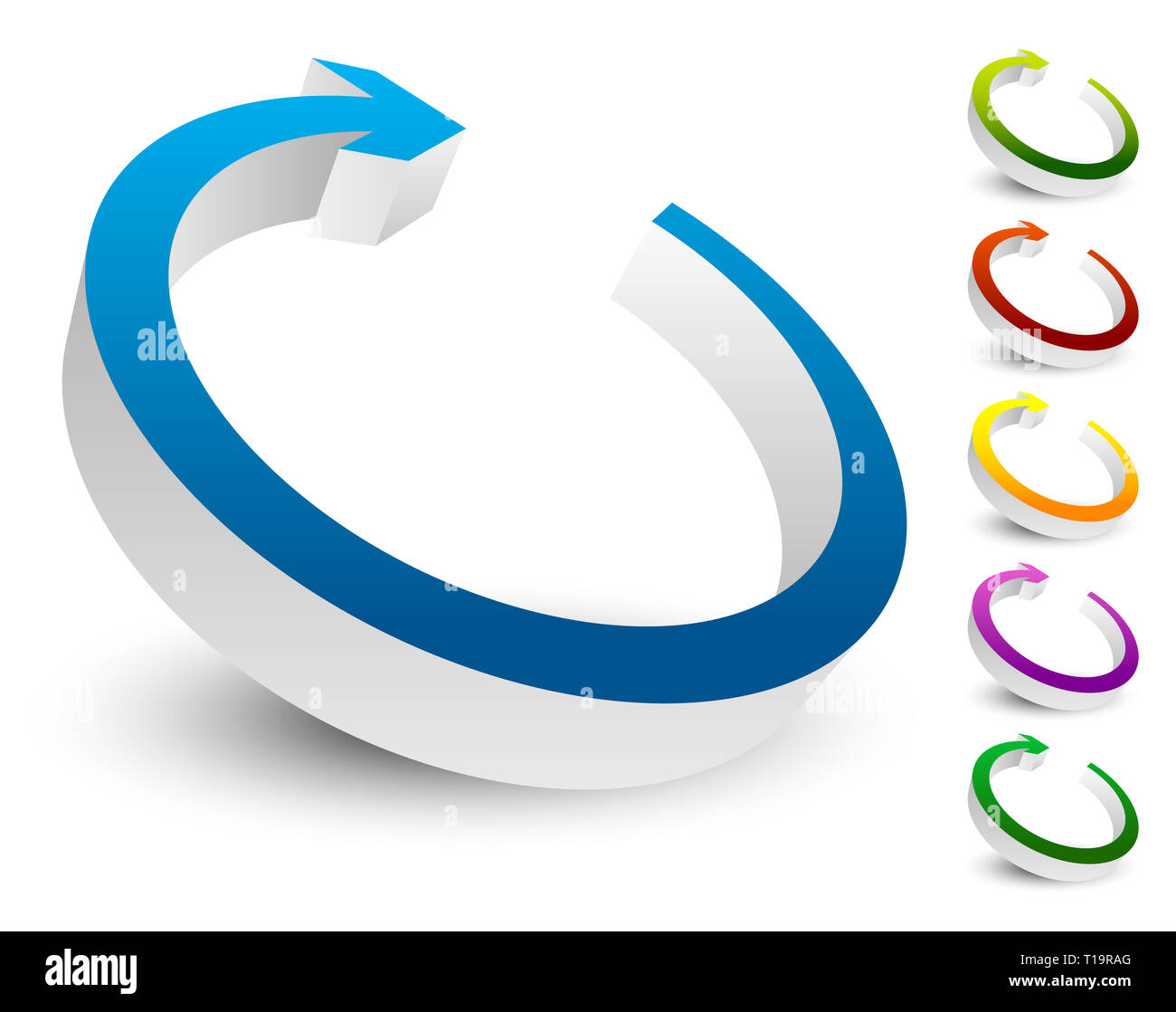 Circular arrow clockwise. Editable vector. Arrow icon, arrow button ...