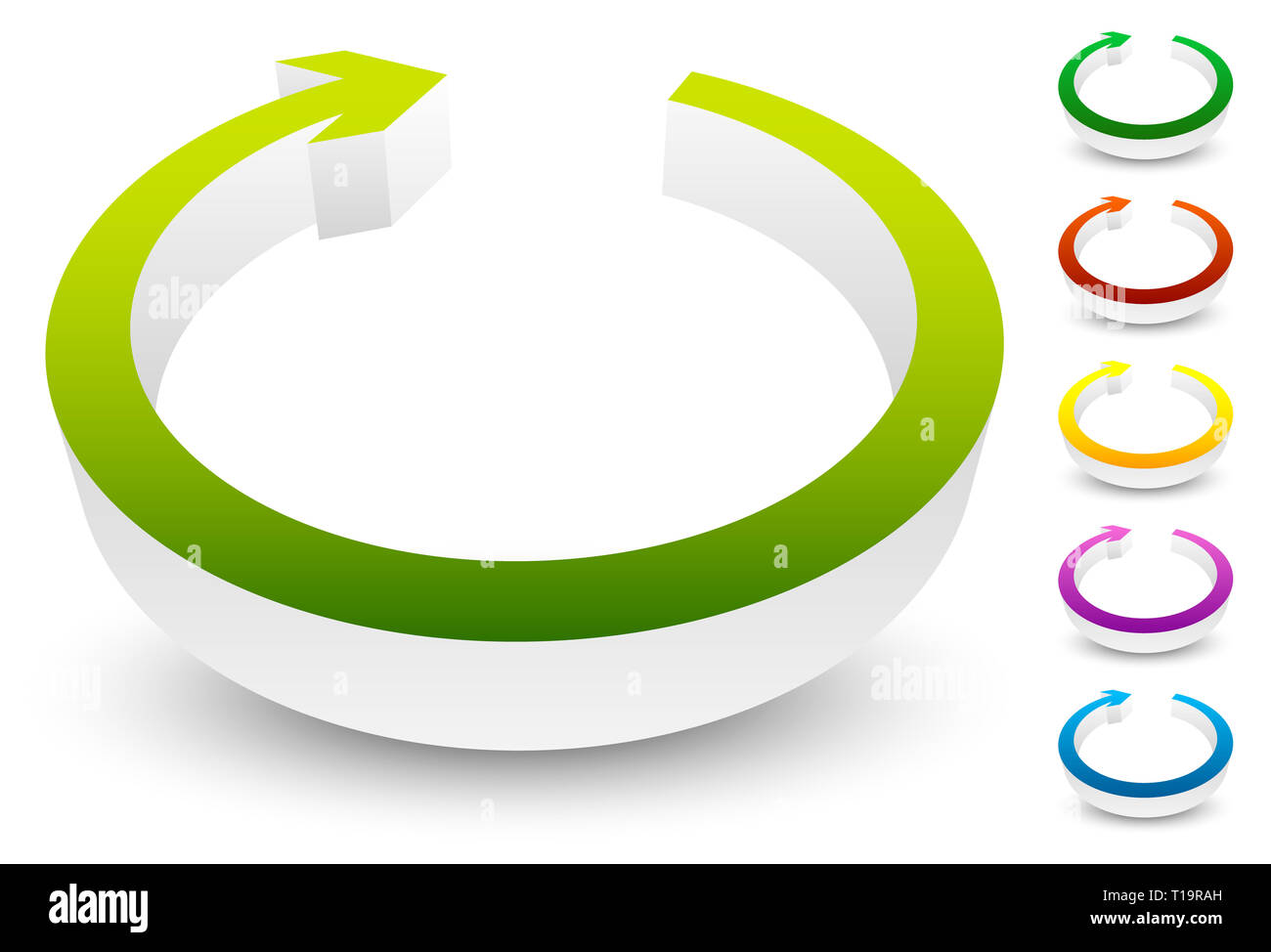 Circular arrow clockwise. Editable vector. Arrow icon, arrow button ...