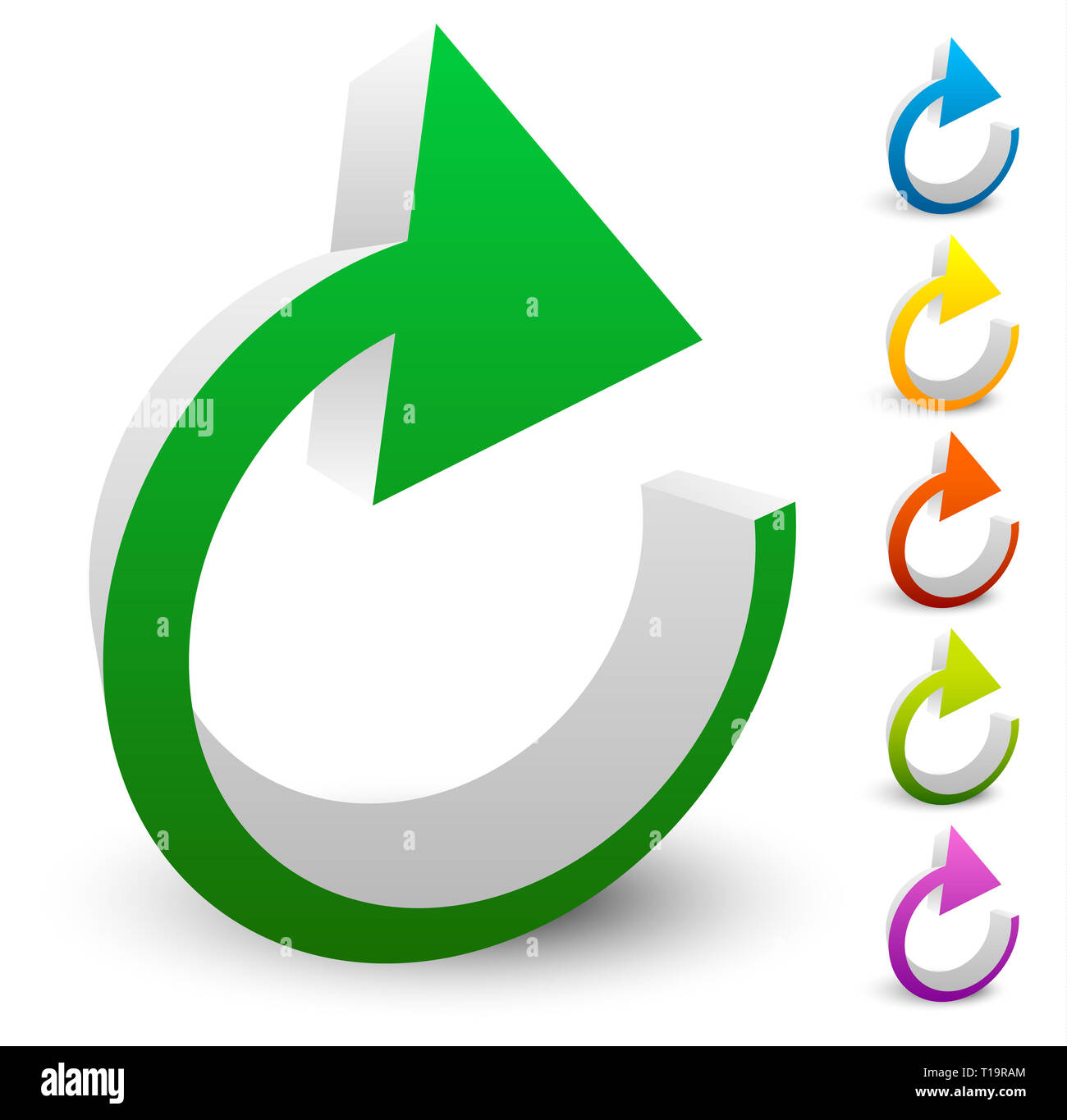 Circular arrow clockwise. Editable vector. Arrow icon, arrow button ...