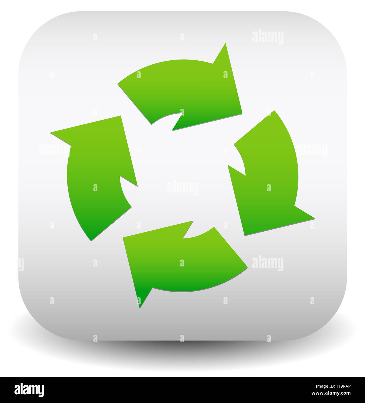Eps 10 vector illustration of Green circular arrow icon Stock Photo - Alamy