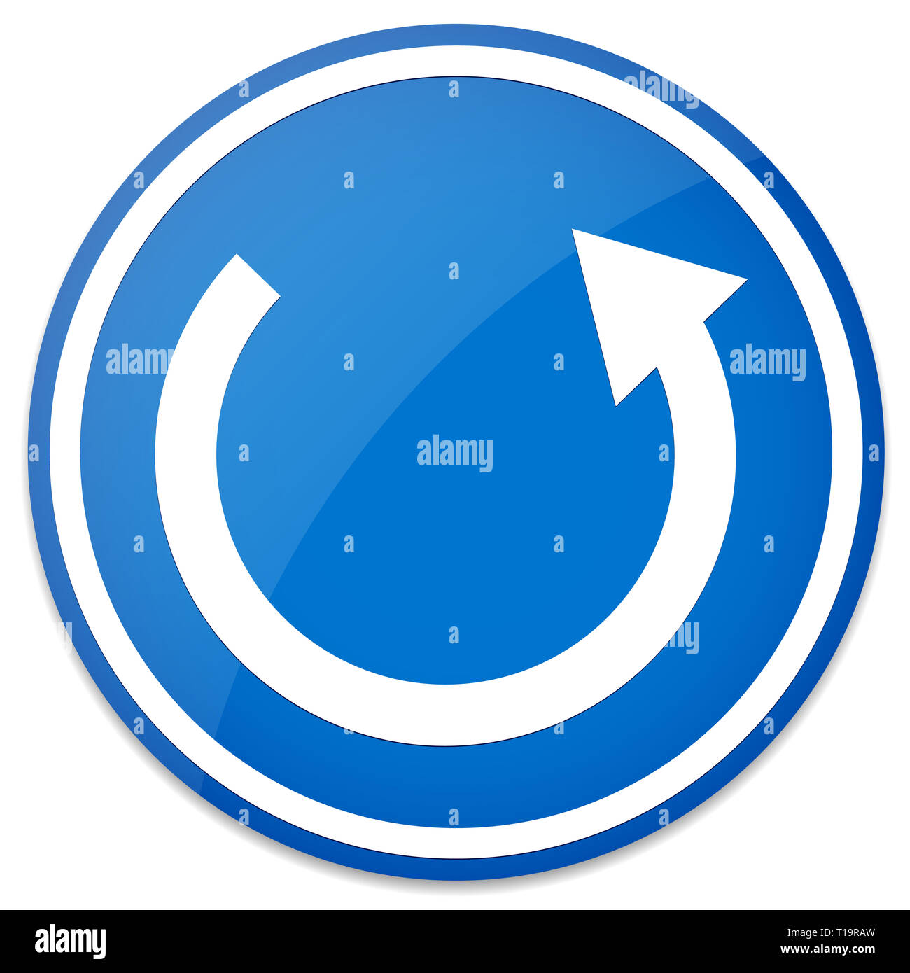Eps 10 vector illustration of Circular arrow, roundabout road sign ...