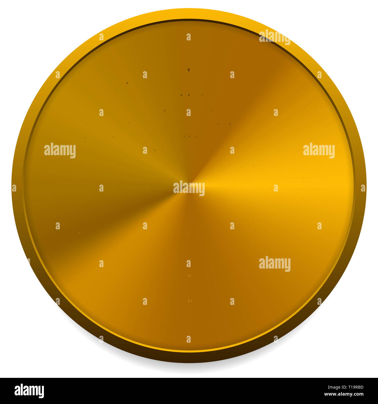 Eps 10 vector illustration of Empty Metal, Brass or bronze circle Stock ...