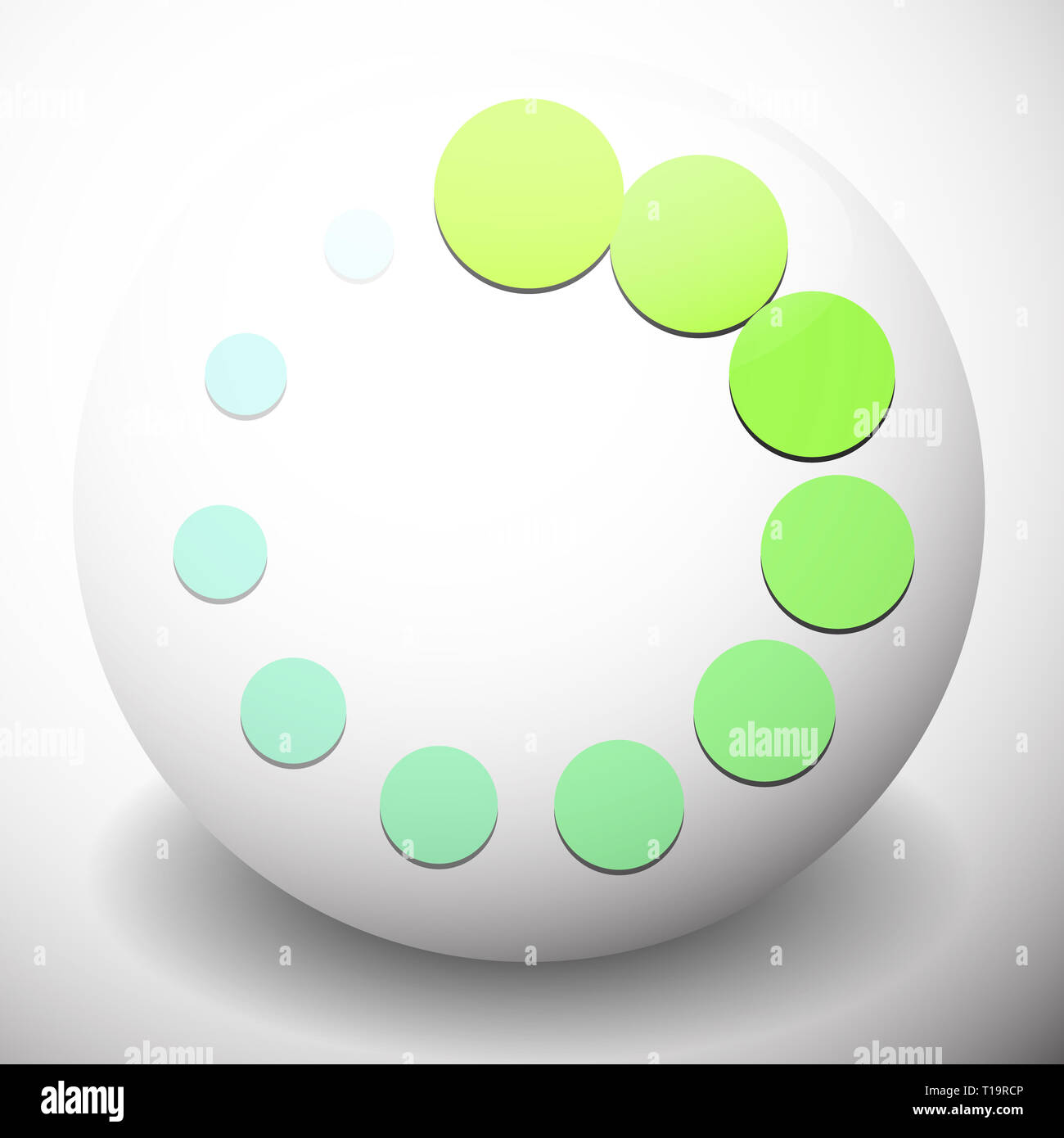 Rotating dots loader hi-res stock photography and images - Alamy