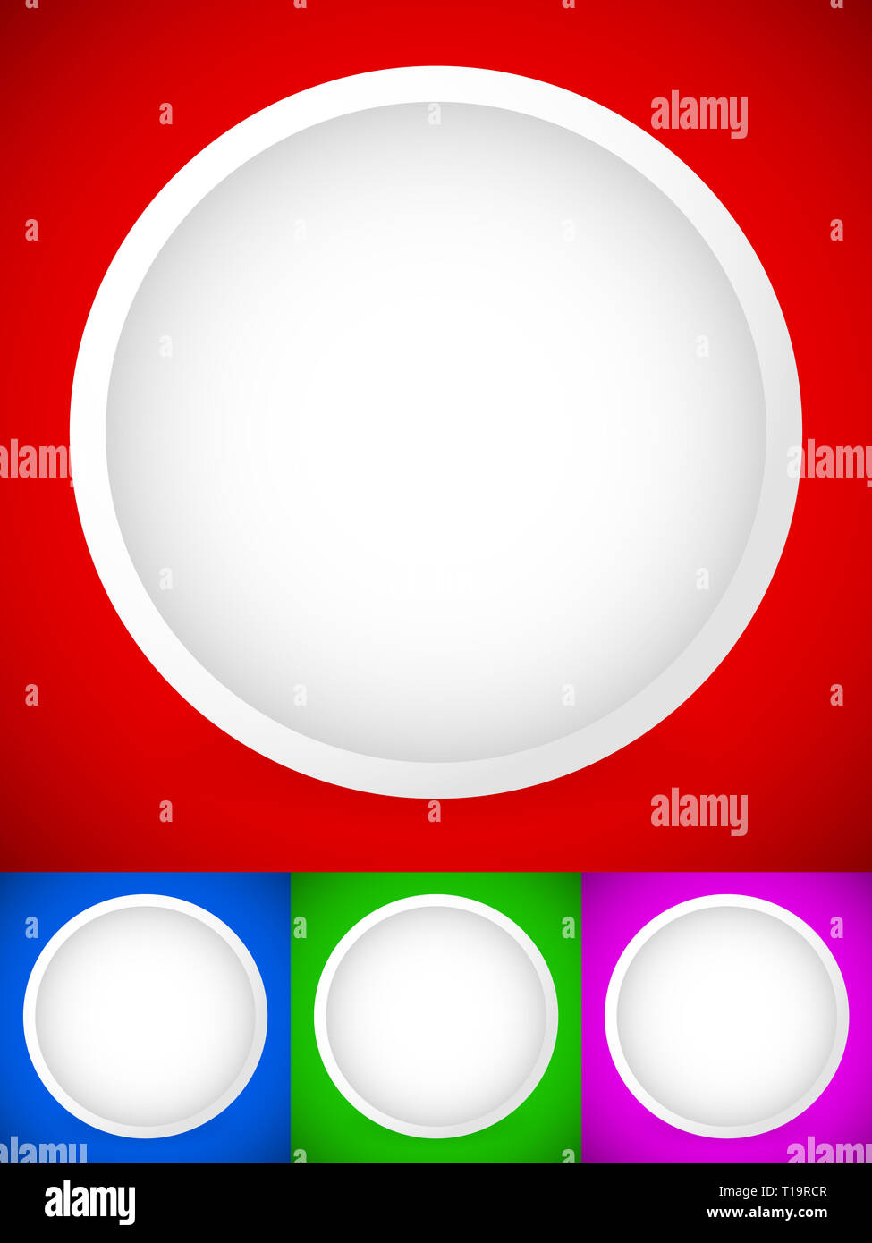 Blank white circle shapes, buttons. Circle shapes with empty space ...