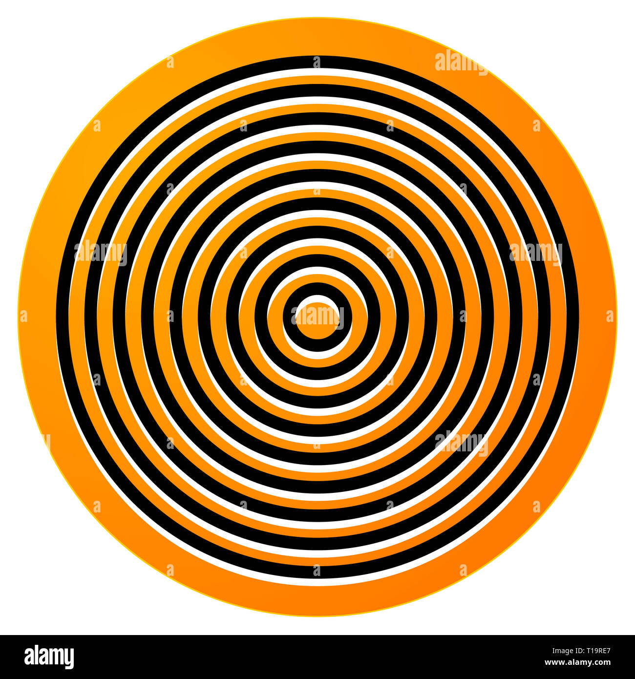Abstract concentric circles, rings on a disc Stock Photo - Alamy