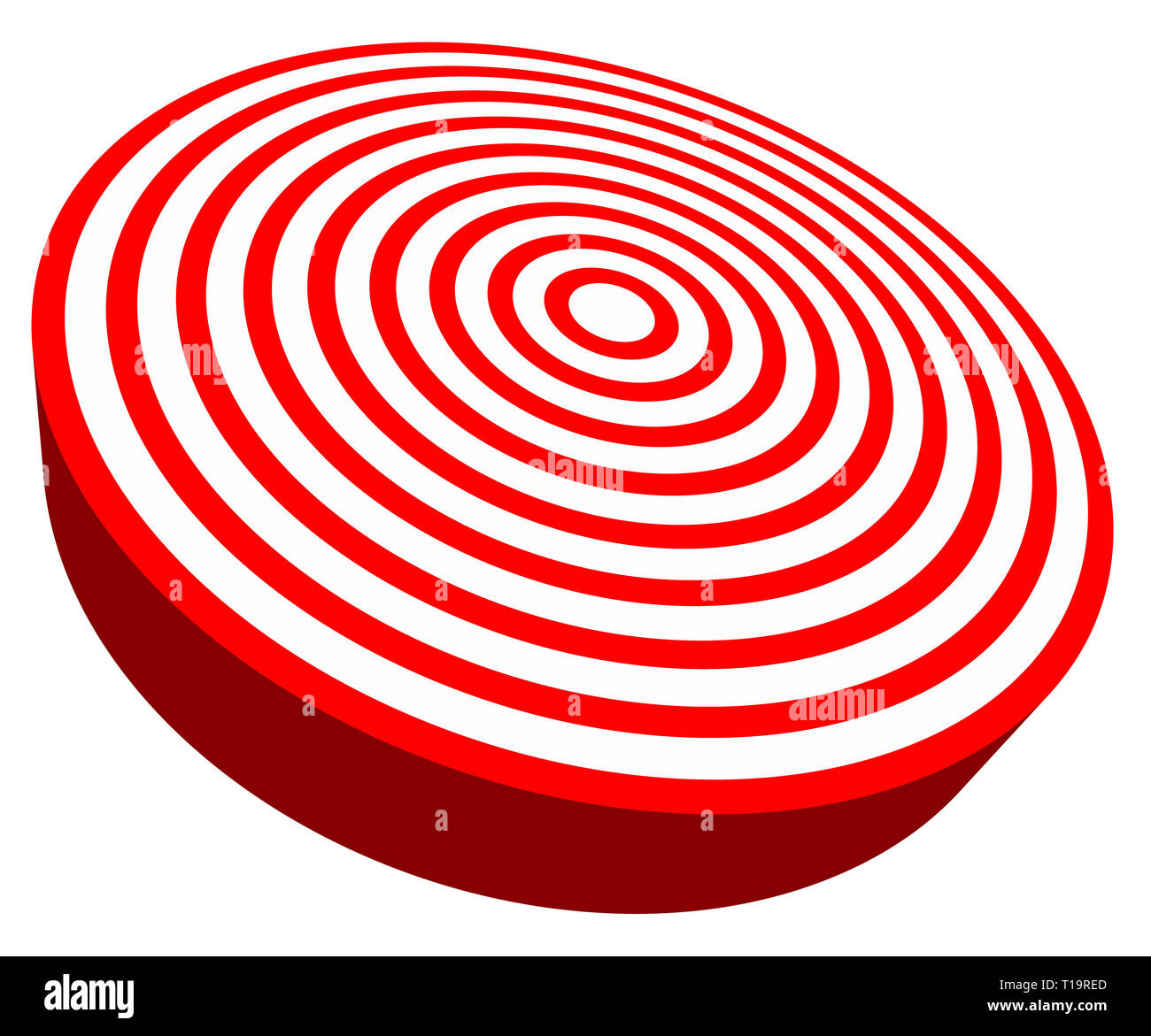 3d, red target isolated on white. Objective, accuracy, precise concepts ...