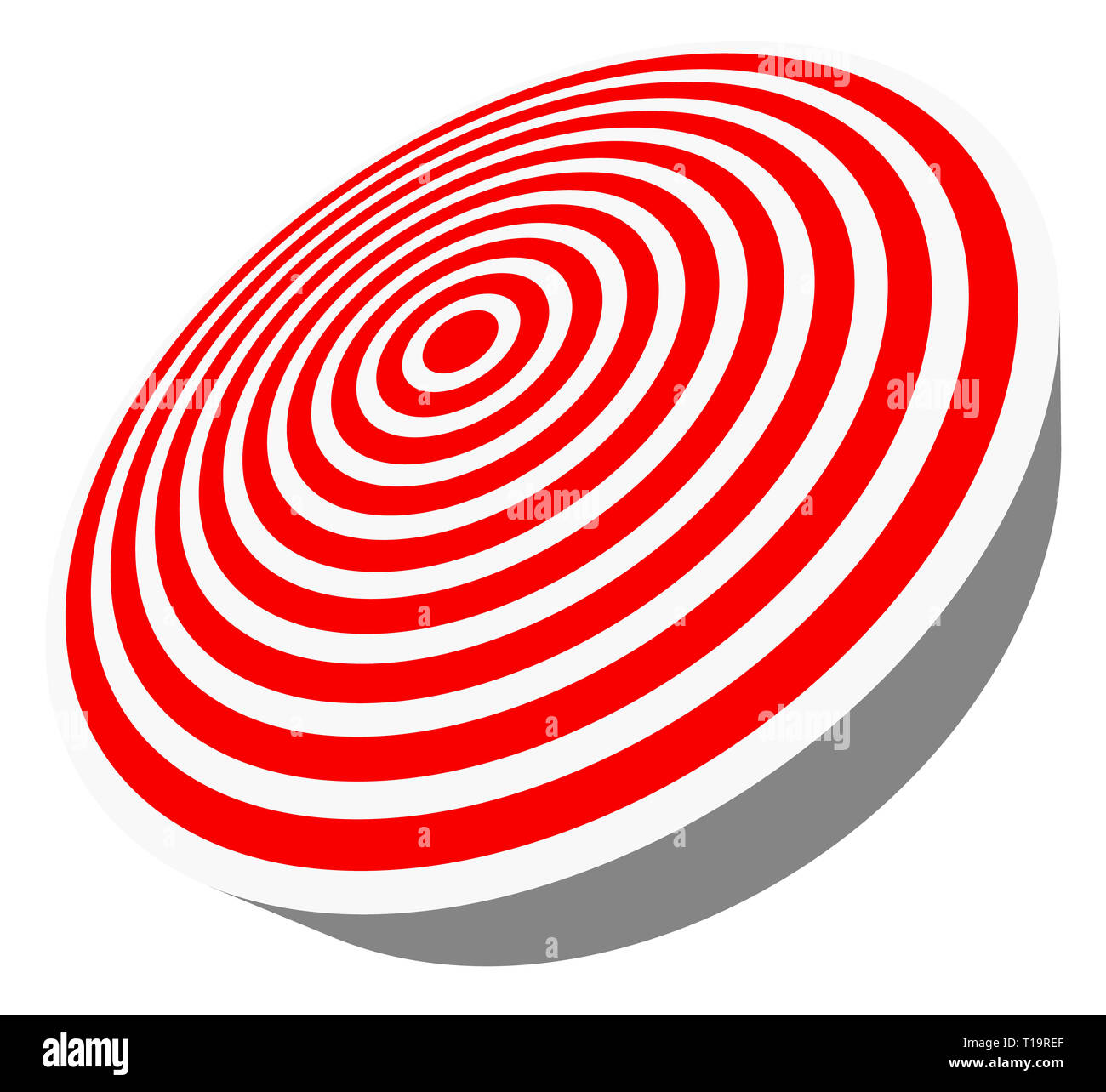 3d, red target isolated on white. Objective, accuracy, precise concepts ...