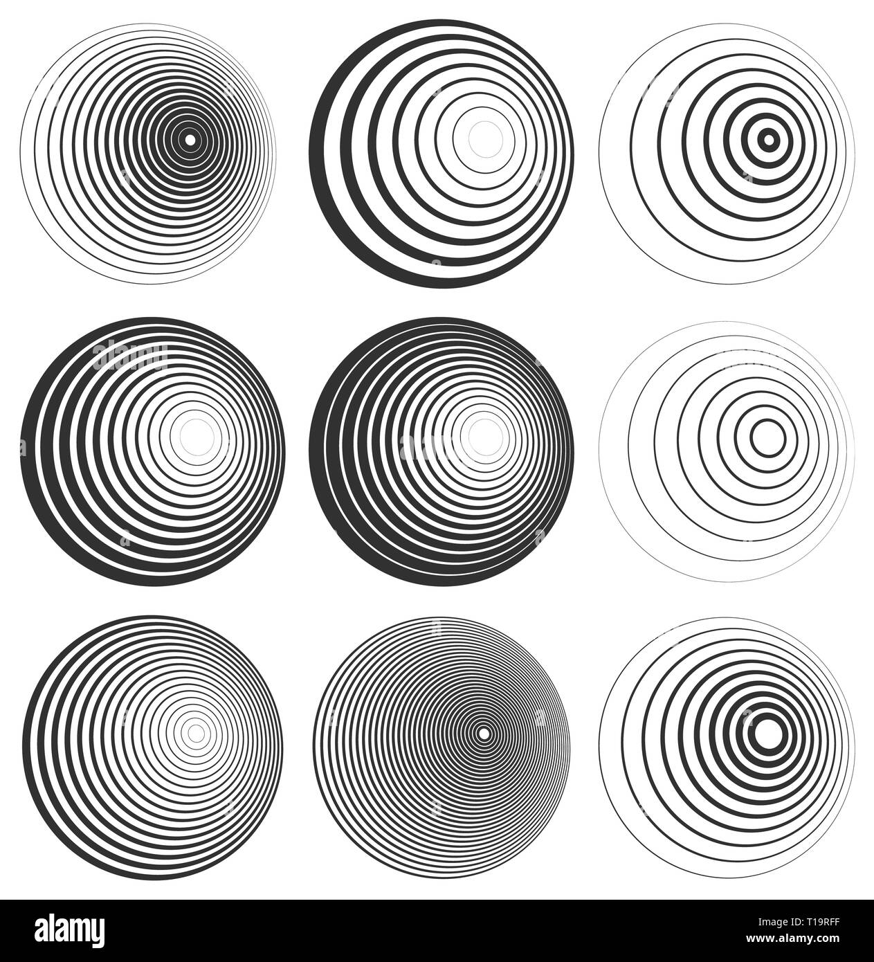 Concentric Circle Elements / Backgrounds. Abstract circle pattern Stock ...