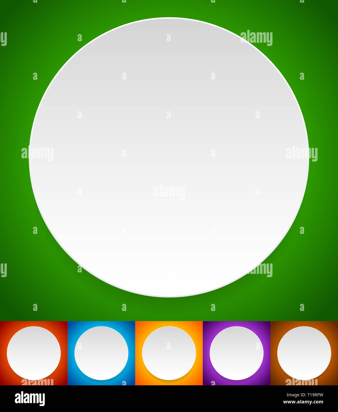 Eps 10 vector illustration of Empty white circles over colorful ...