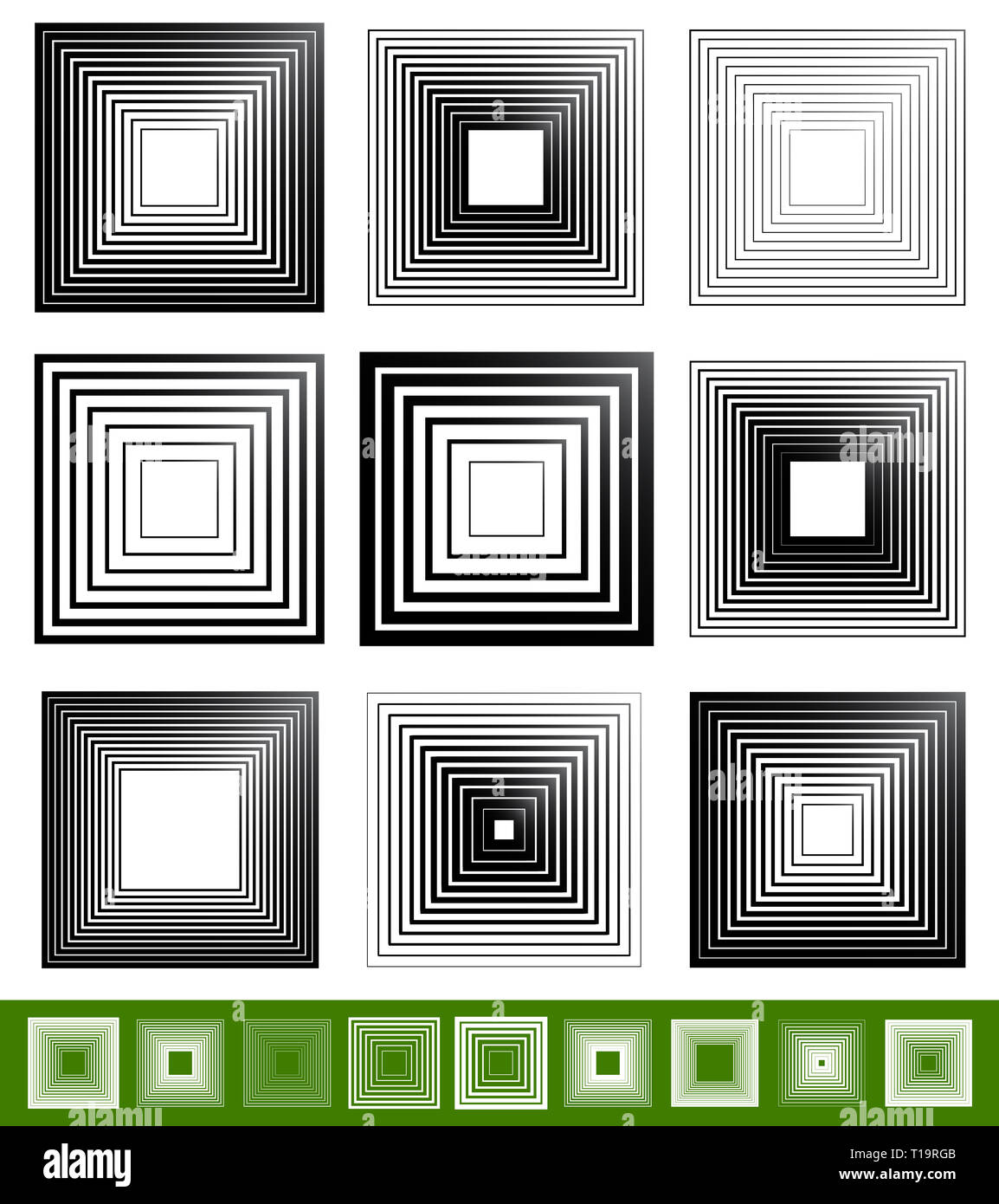 Abstract blended square element set. Vector Illustration Stock Photo ...