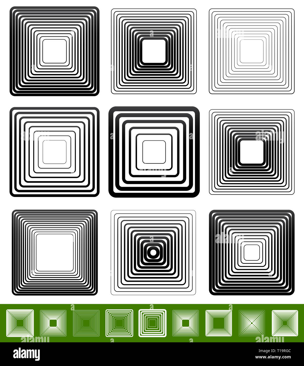 Abstract blended square element set. Vector Illustration Stock Photo ...