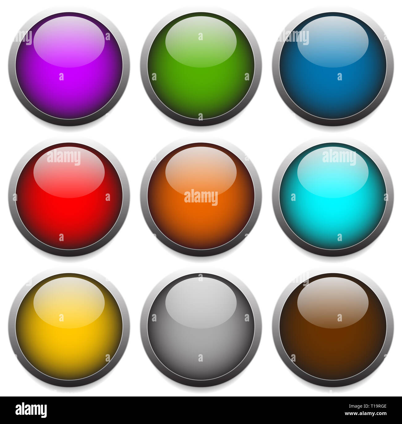 Eps 10 Vector Illustration of Empty circles with highlight, gloss. Eps ...