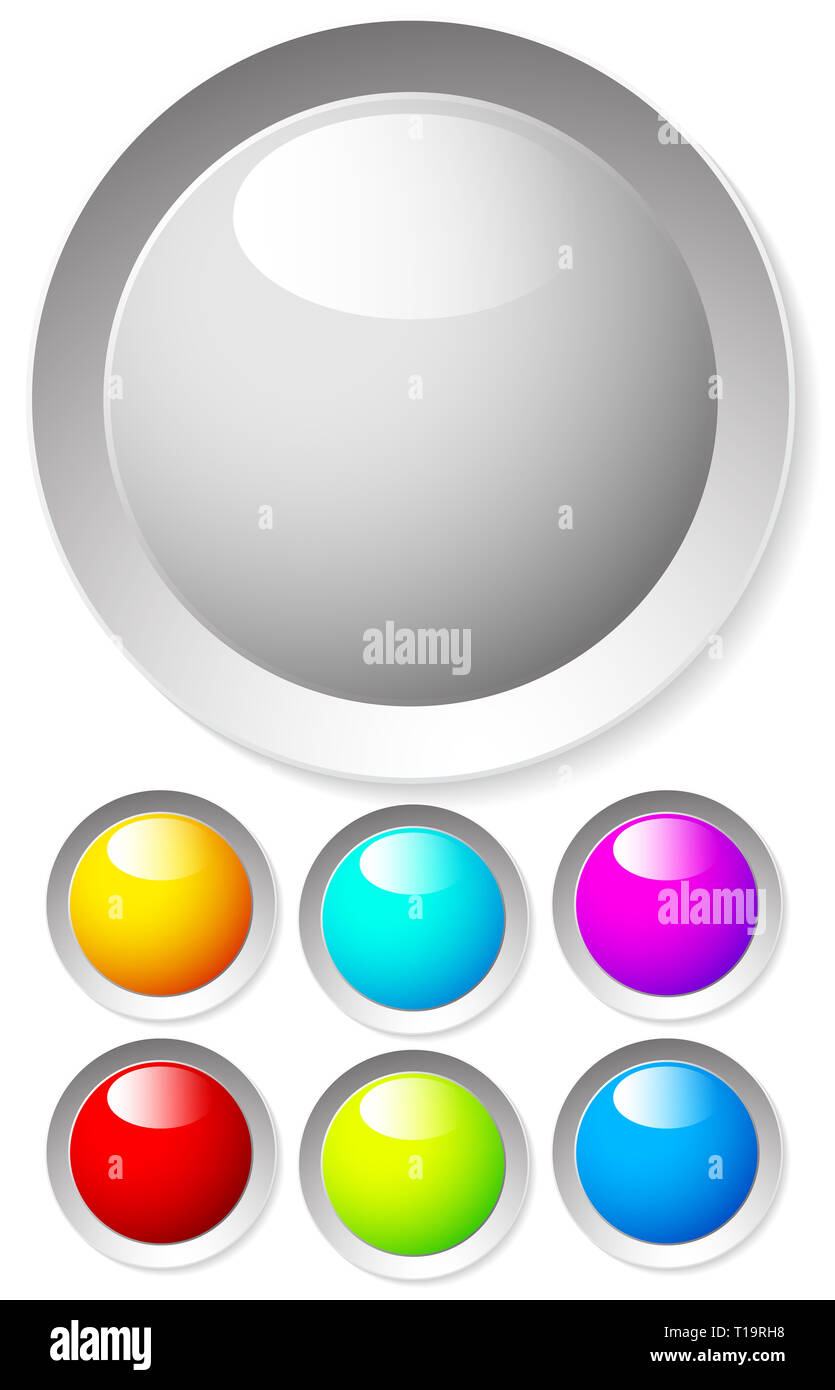 Empty circle design elements in many colors. vector eps 10 Stock Photo ...