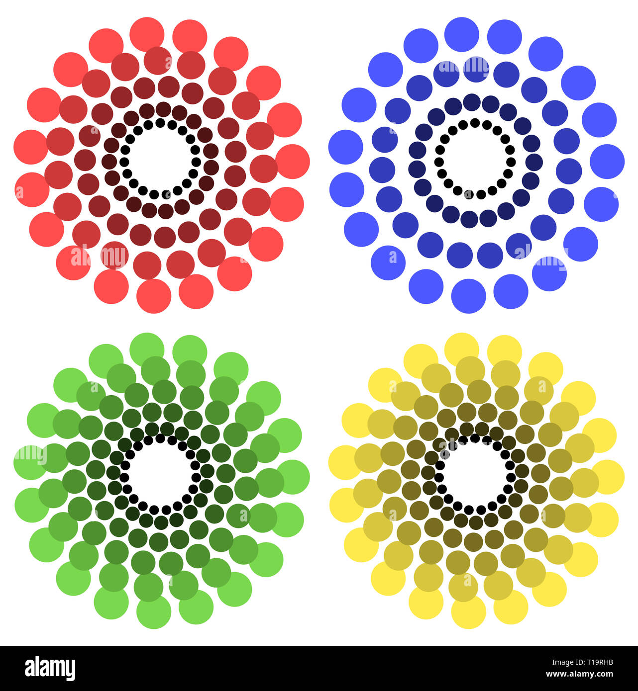 Colorful circle motifs Stock Photo - Alamy