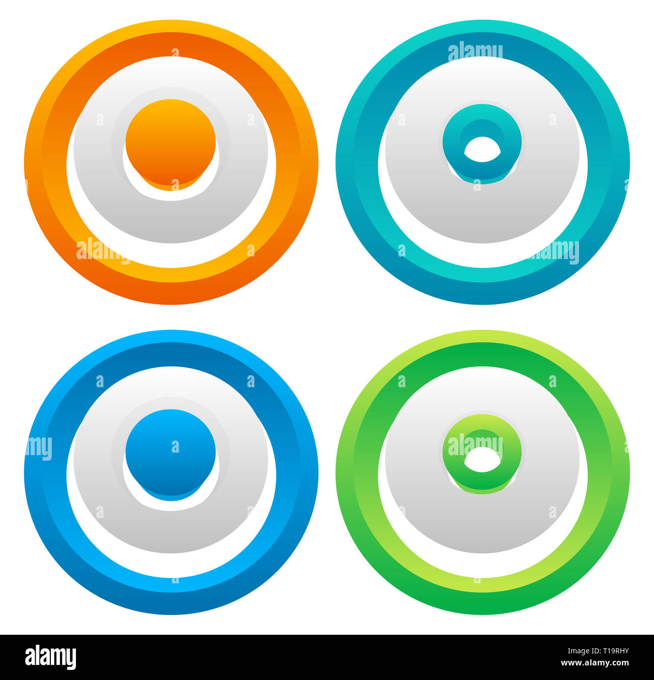 3d Colorful circle elements. editable vector graphic Stock Photo - Alamy